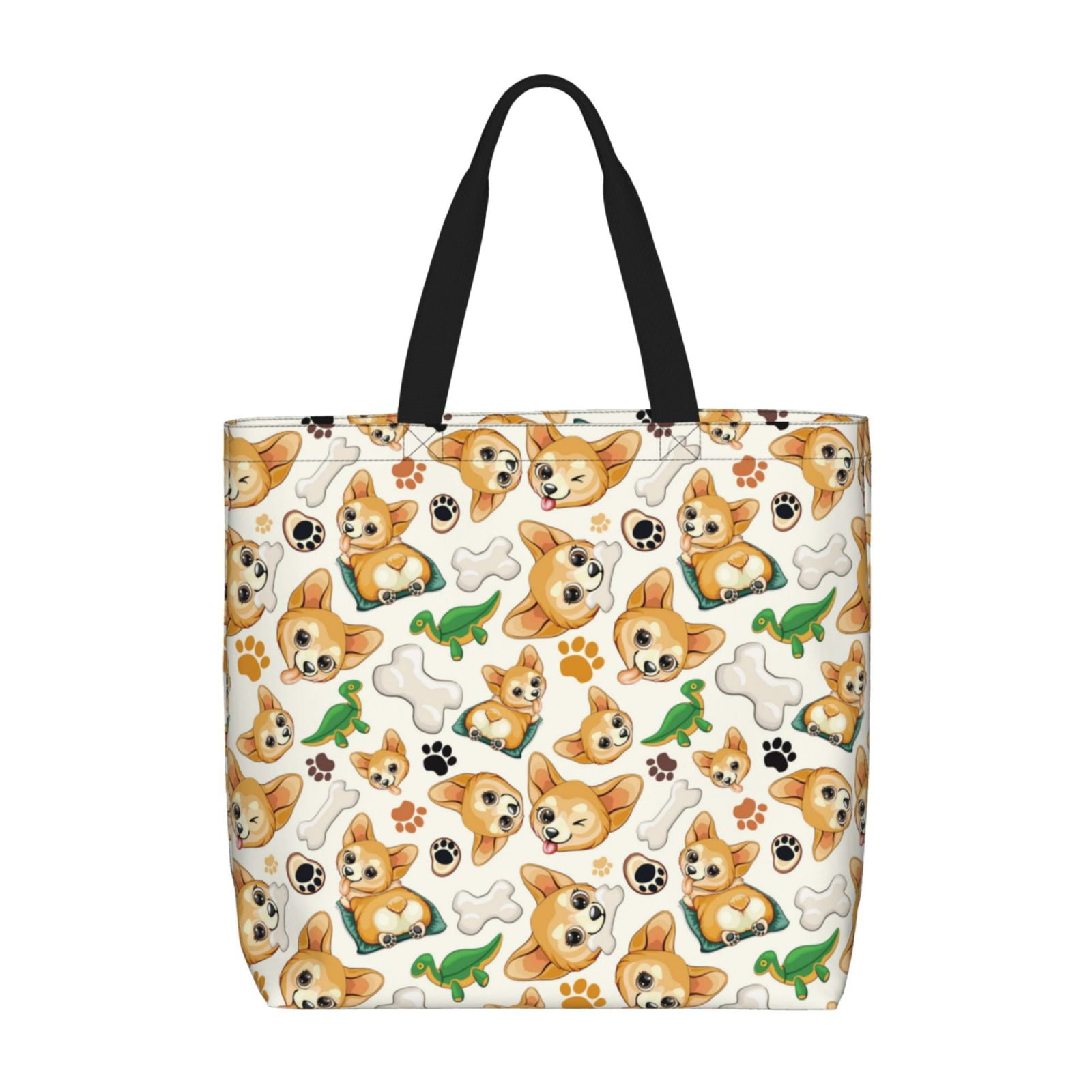 Zufioo Cute Puppy Print Large Capacity Single Shoulder Convenient Bag ...