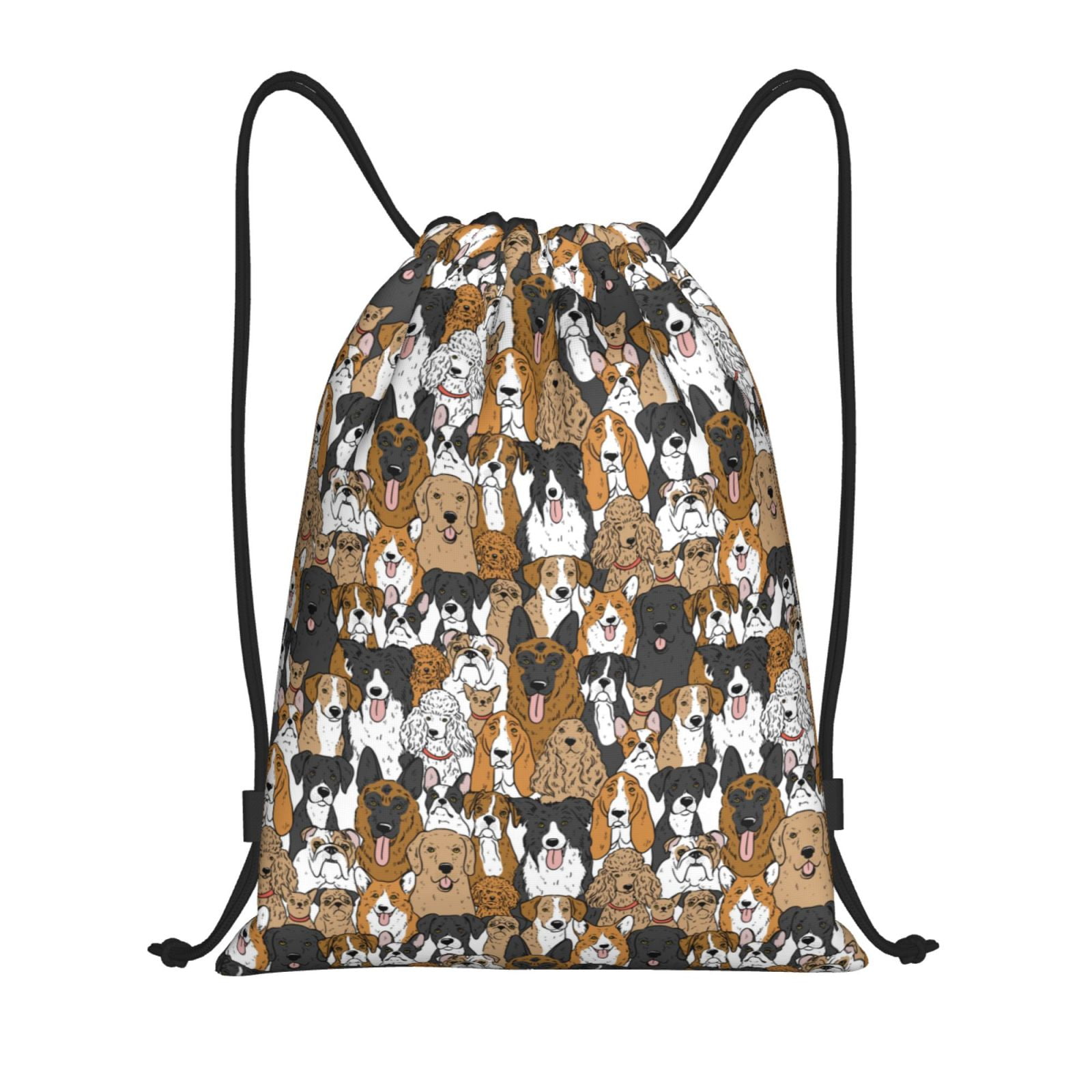 Zufioo Cute Puppy Sports Cinch Sack Gym String Bags Machine Washable ...