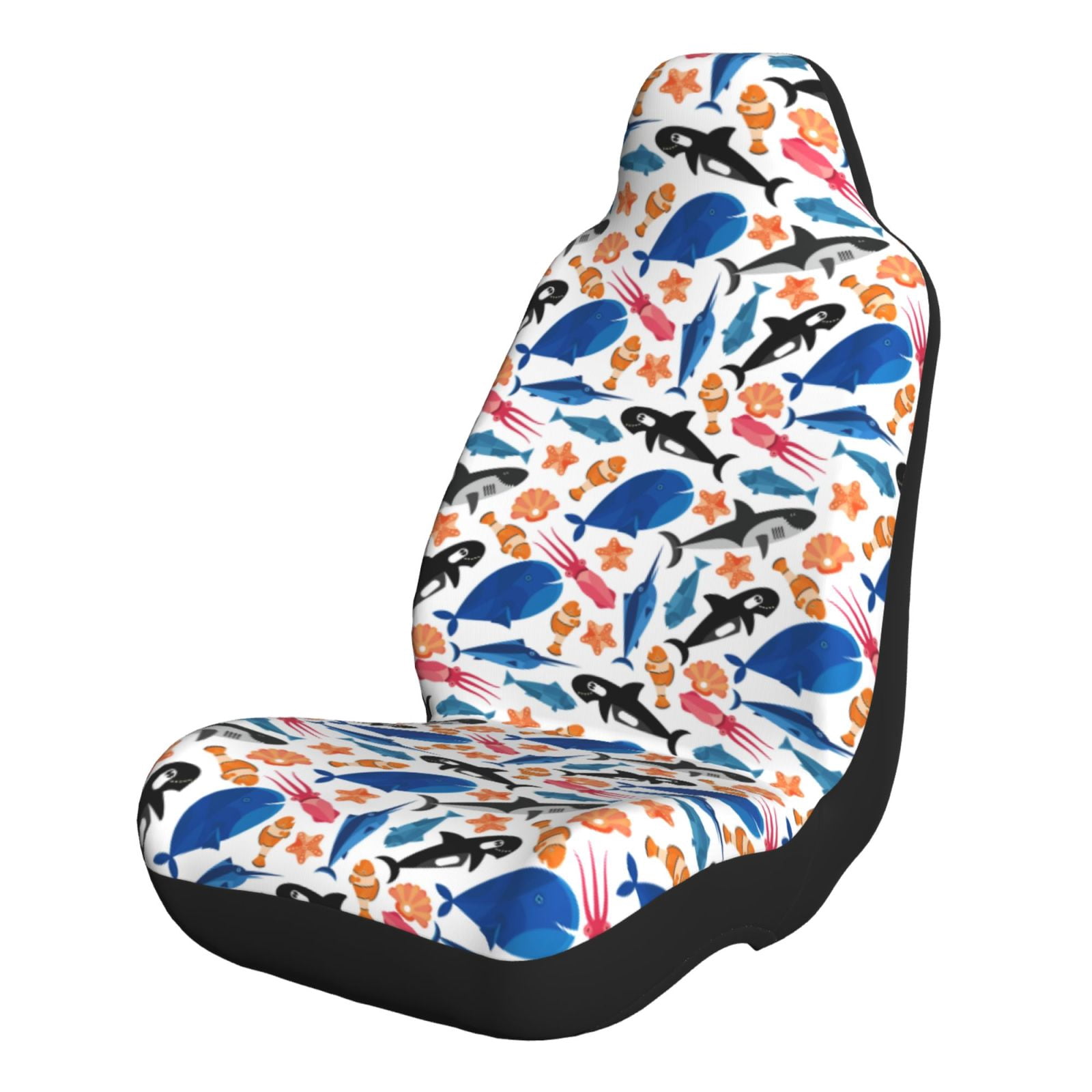 Zufioo Cute Sea Animals Print Car Seat Protectors, SUV, Truck, Van Seat ...