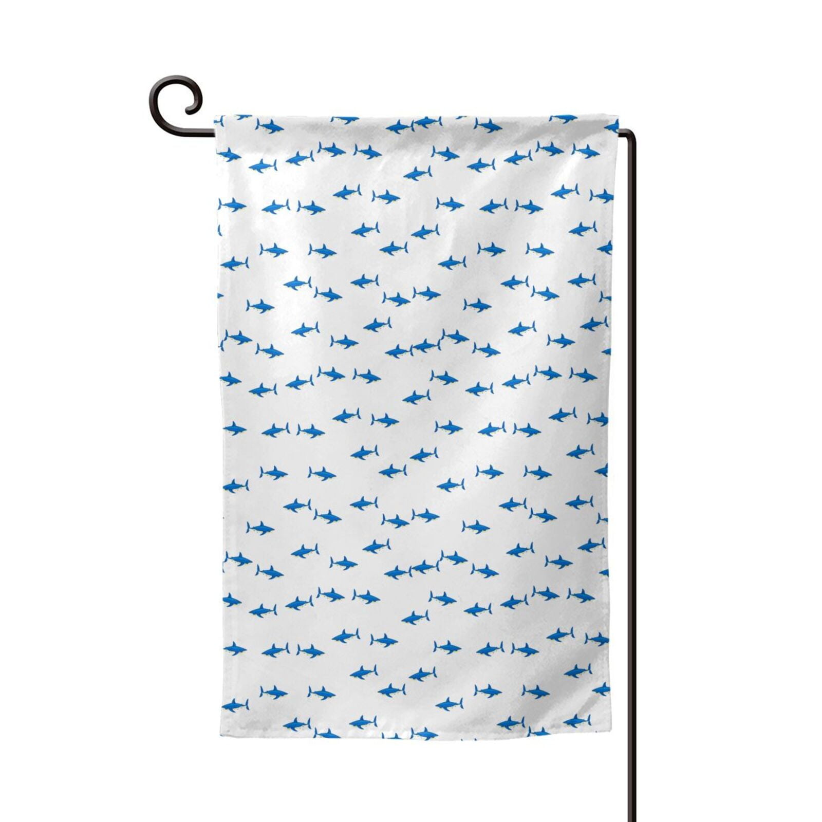 Zufioo Cute Shark Print Garden Decoration Flags, Sun-resistant and ...
