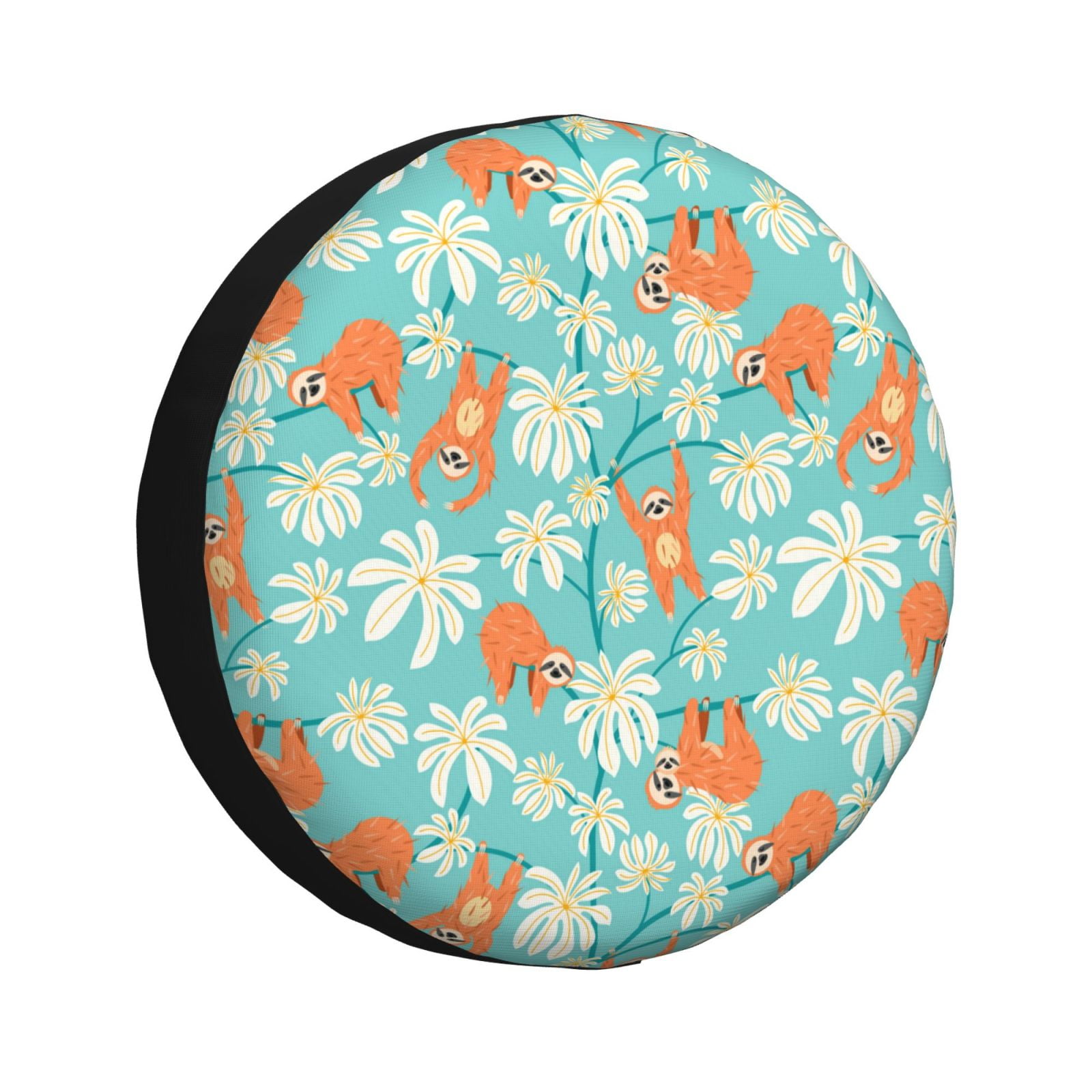 Zufioo Cute Sloth on Floral Tree Print Car Tire Dust Cover, Adjustable ...