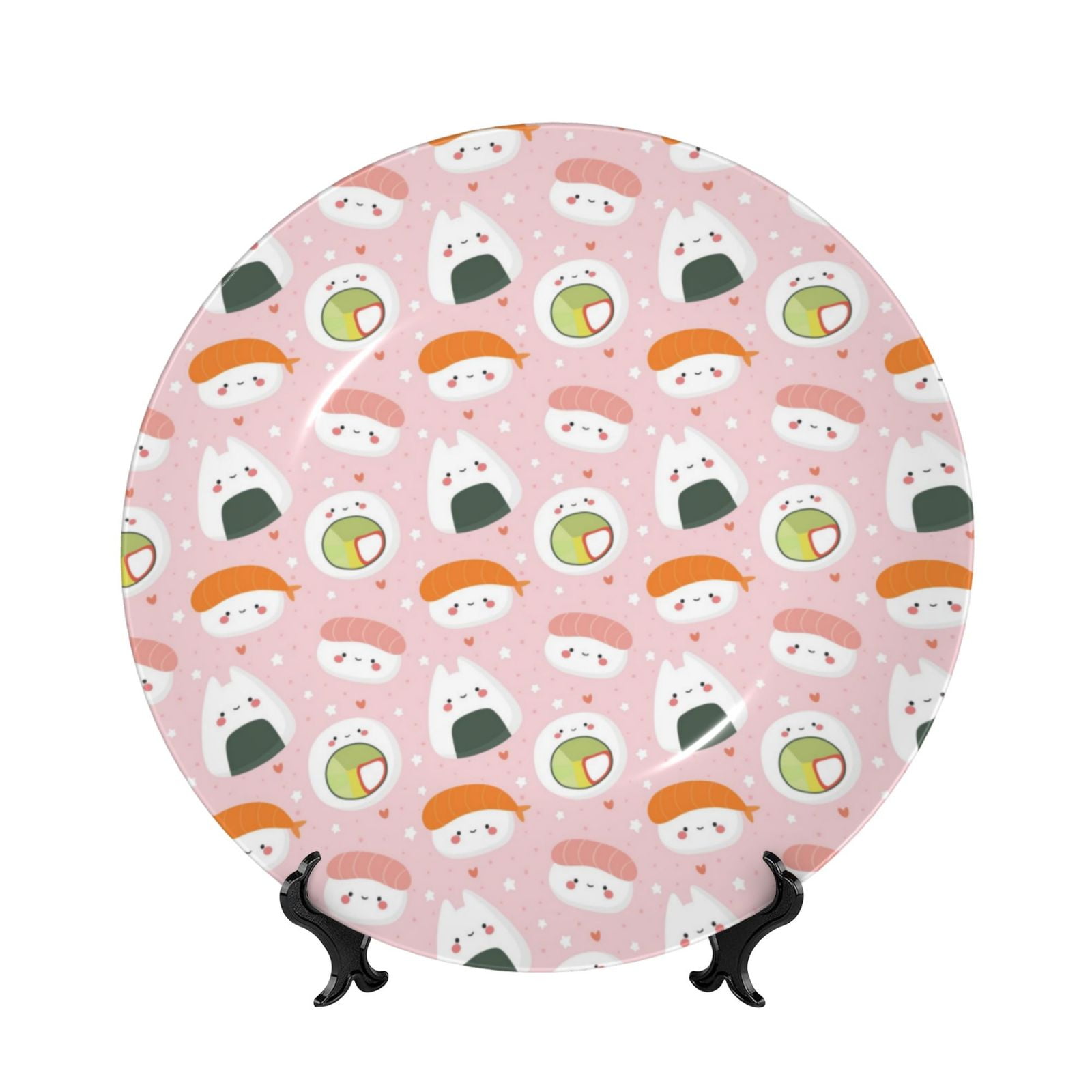 Zufioo Cute Sushi (2) Print Bone China Decorative Plate, Ceramic Dinner ...