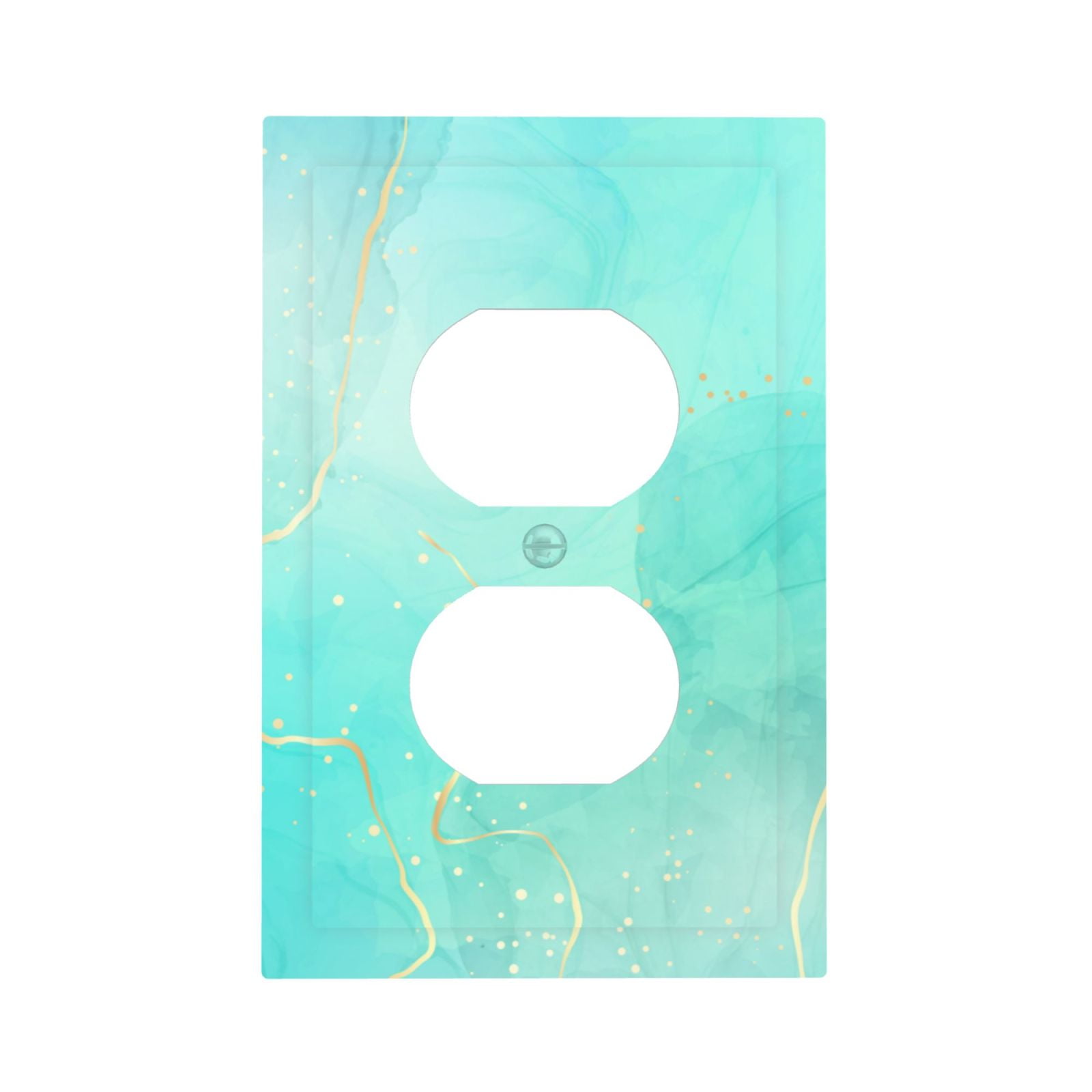 Zufioo Cyan Mint Marble Print Switch Wall Plate, Dustproof and Heat ...