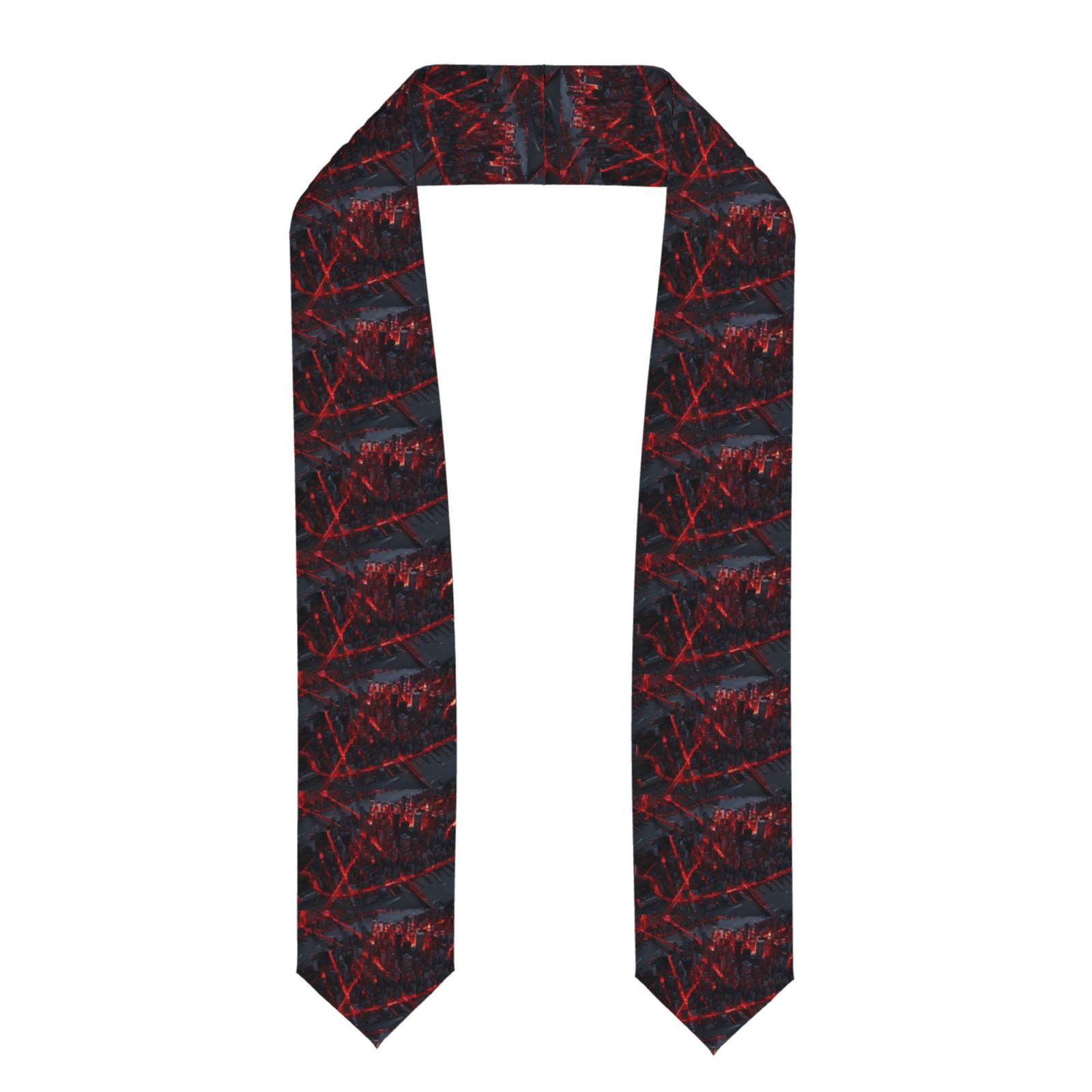 Zufioo Cyberpunk Cityscape Lights Print Graduation Shawl Ribbon ...