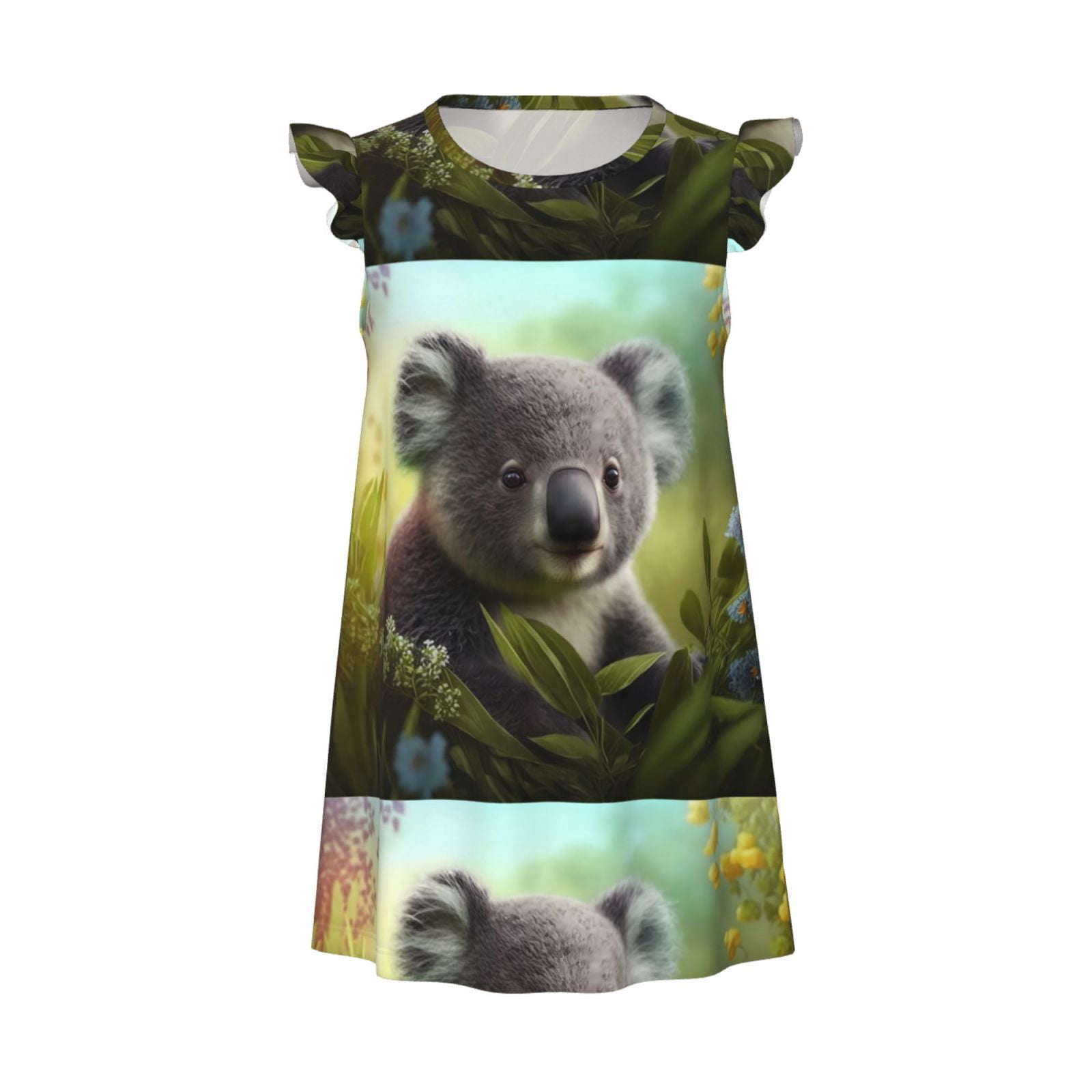 Zufioo Daisy Koala Girls Nightgowns Toddler Girl Pajamas Soft & Cute ...