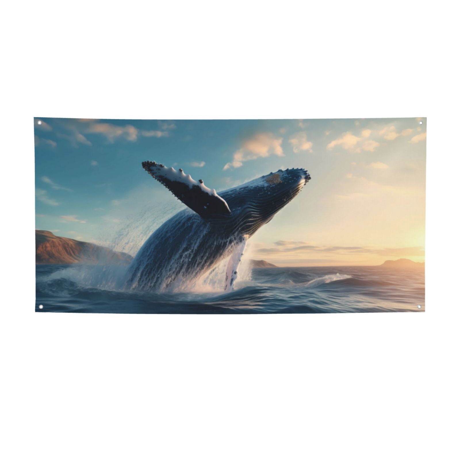 Zufioo Dancing Whale Print Holiday Banners, Party Banners, Hanging ...