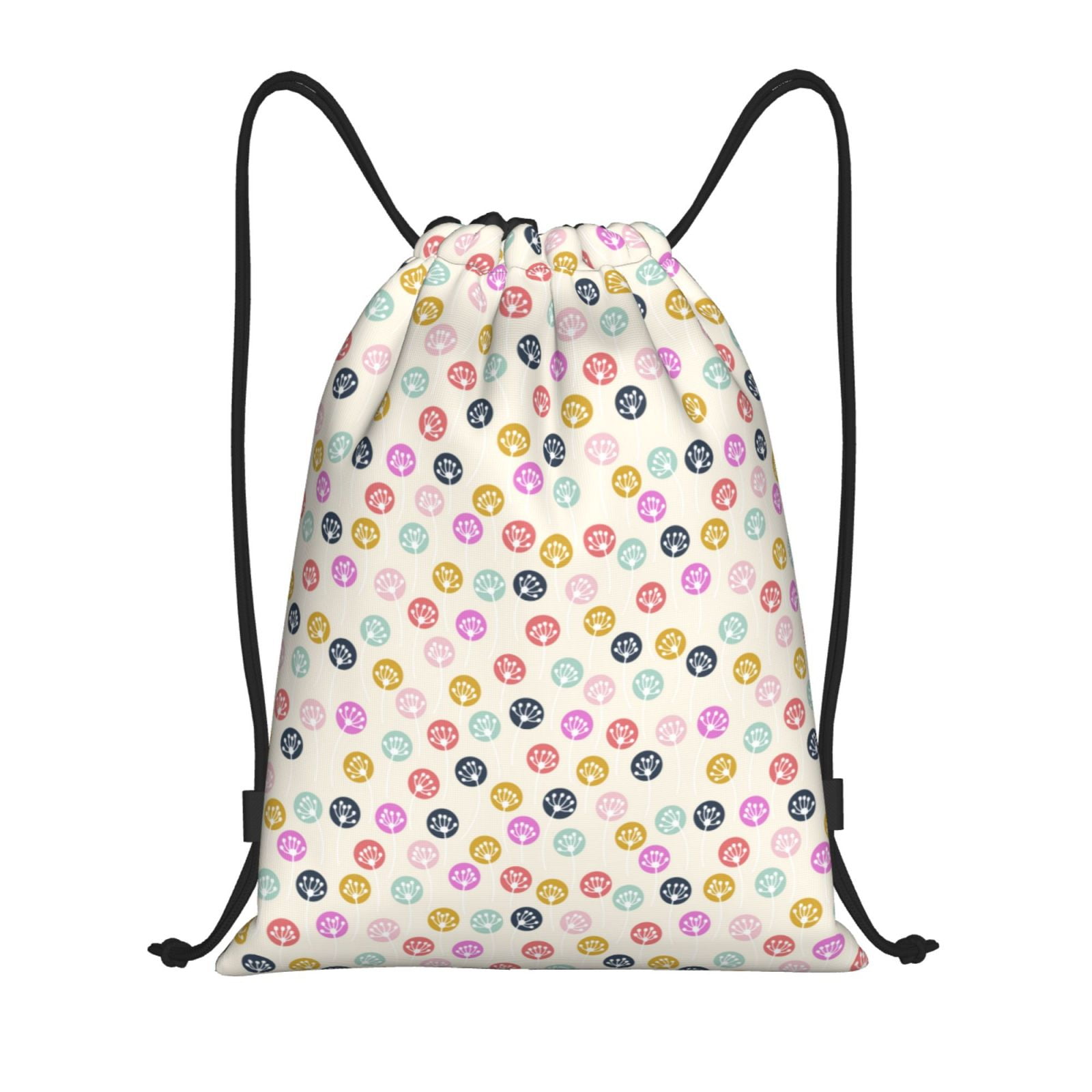 Zufioo Dandelion Floral Sports Cinch Sack Gym String Bags Machine ...