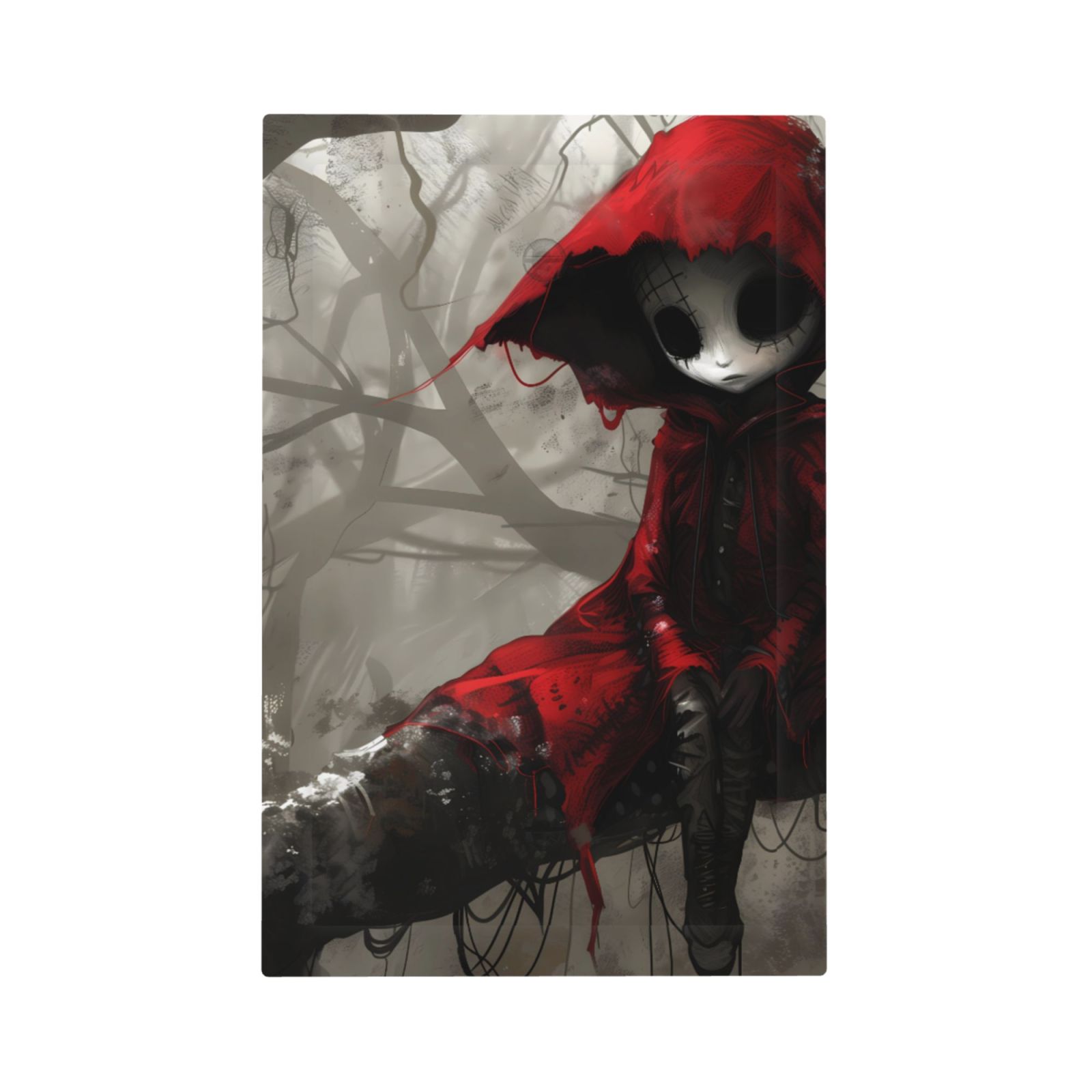 Zufioo Dark Red Hooded Girl Print Switch Wall Plate, Dustproof and Heat ...