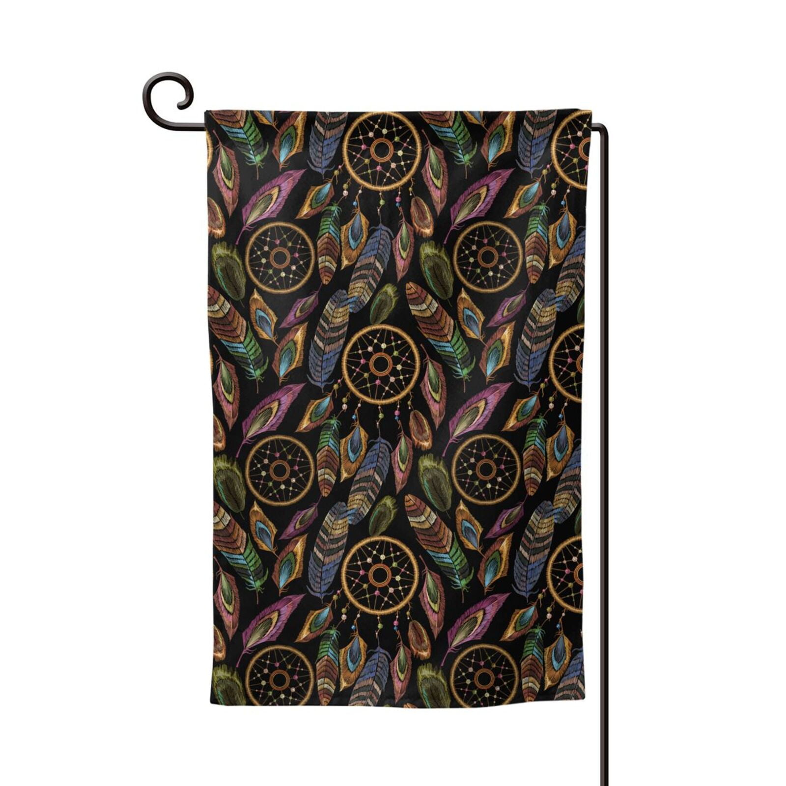 Zufioo Decorative Feathers Print Garden Decoration Flags, Sun-resistant ...