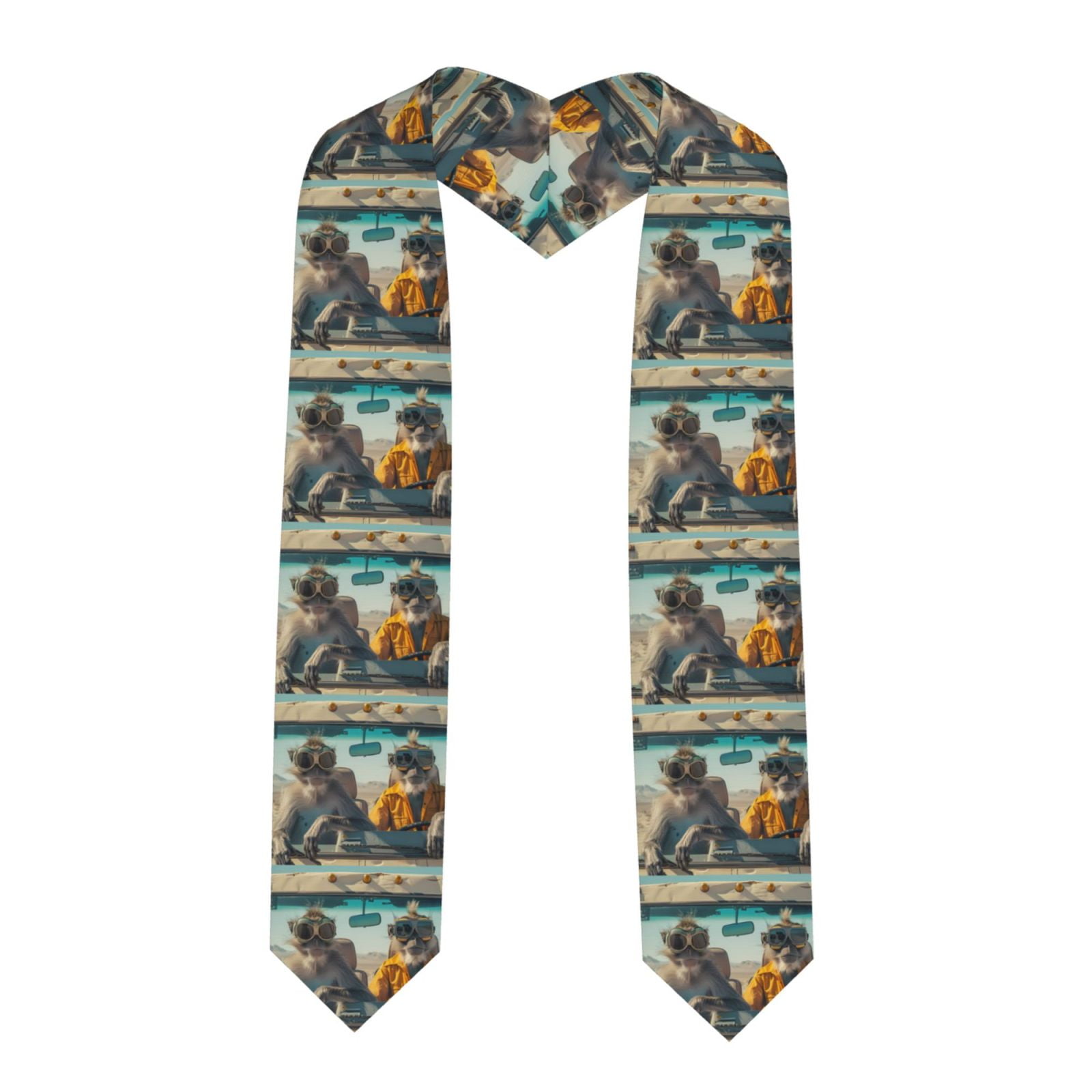 Zufioo Desert Monkeys Drive Print Graduation Shawl Ribbon, Graduation ...