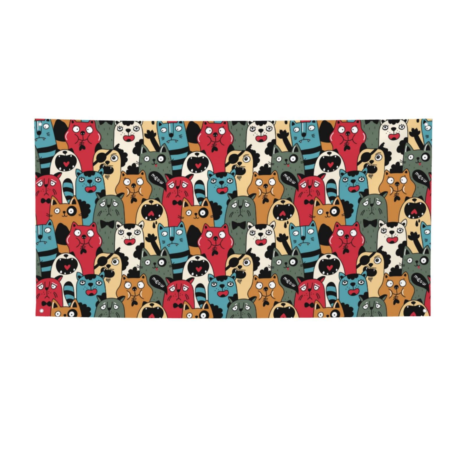 Zufioo Different Cats 1 Print Holiday Banners, Party Banners, Hanging ...