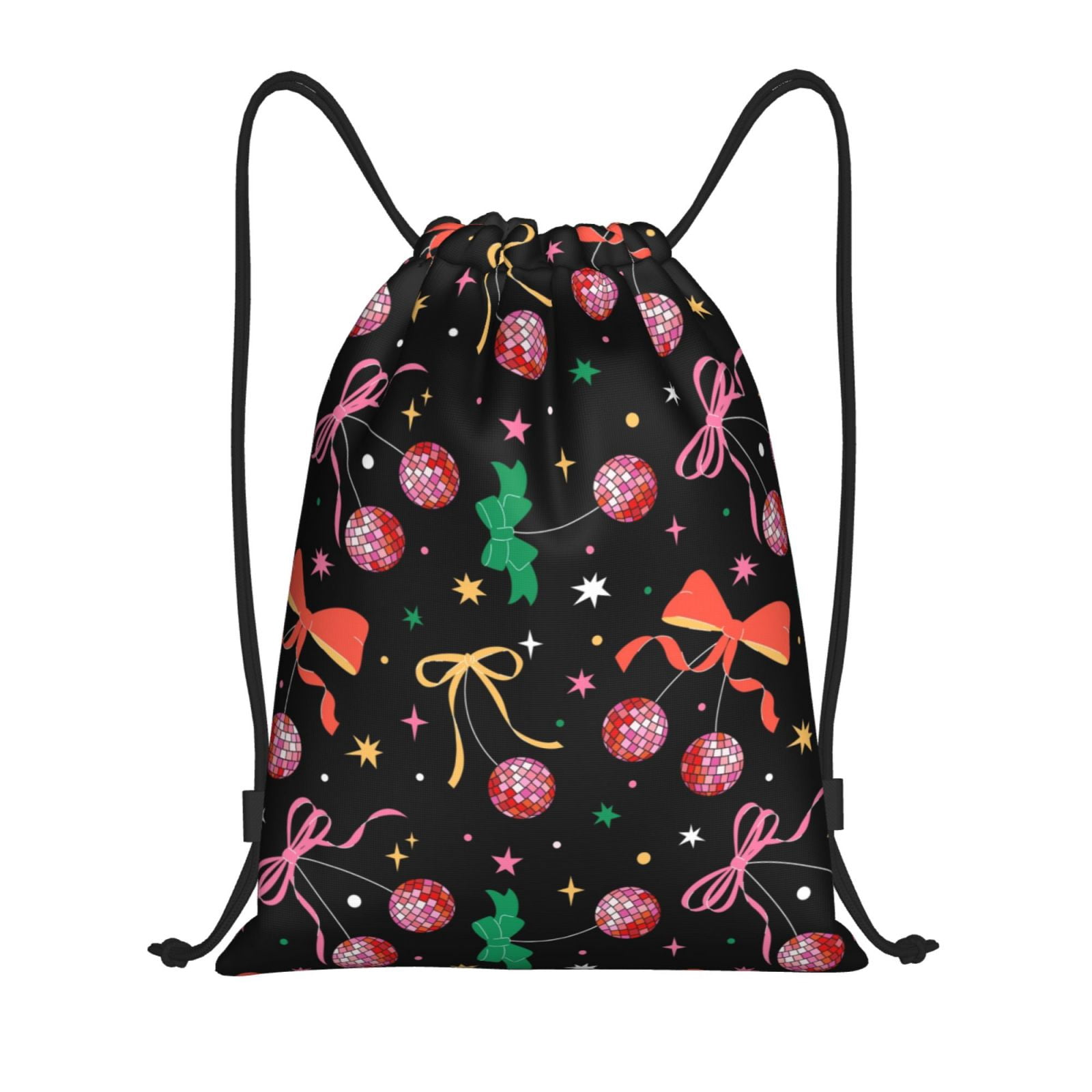 Zufioo Disco Mirror Ball Sports Cinch Sack Gym String Bags Machine ...