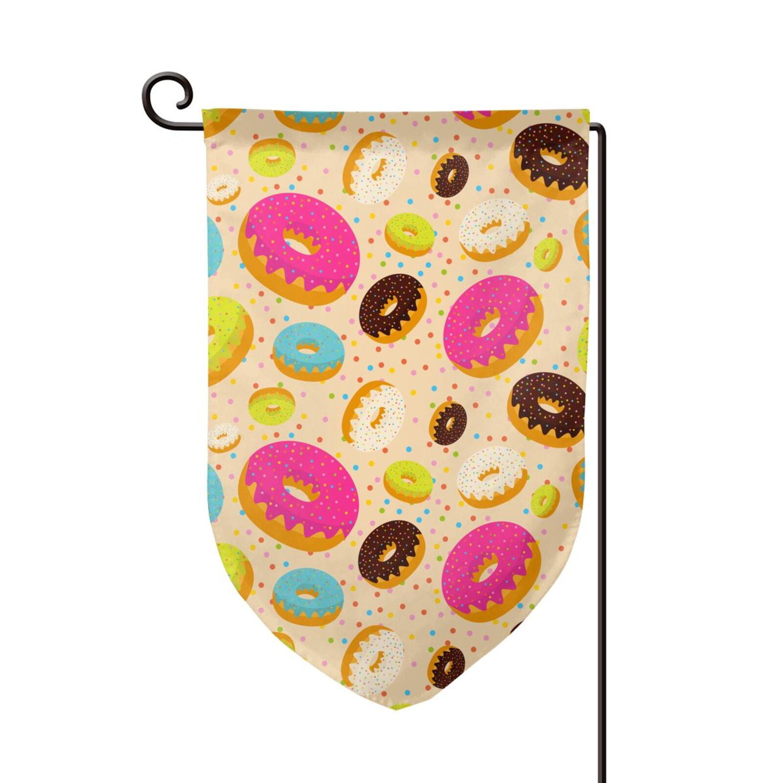 Zufioo Donuts Print Garden Decoration Flags, Sun-resistant and Wrinkle ...