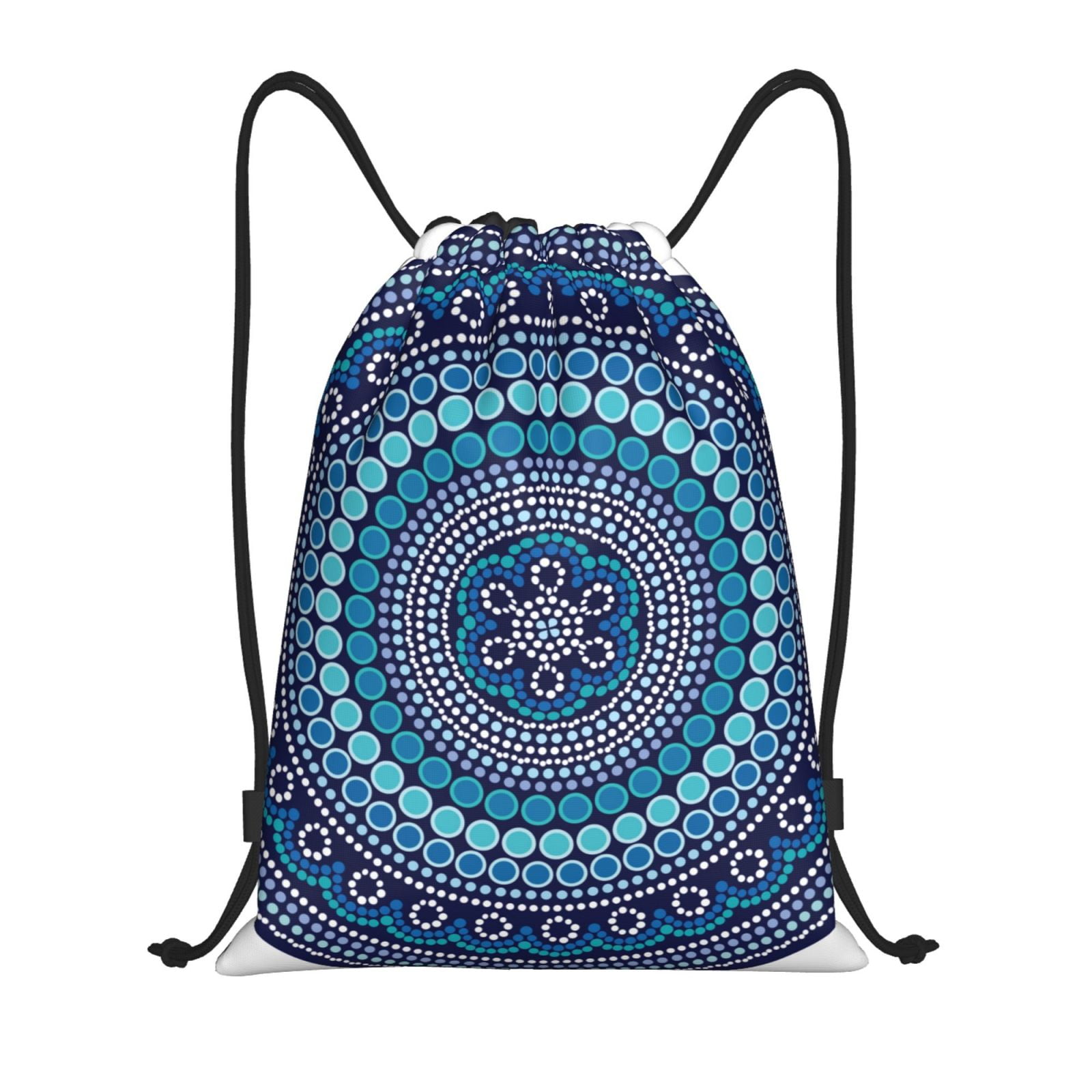 Zufioo Dot Painting Sports Cinch Sack Gym String Bags Machine Washable ...
