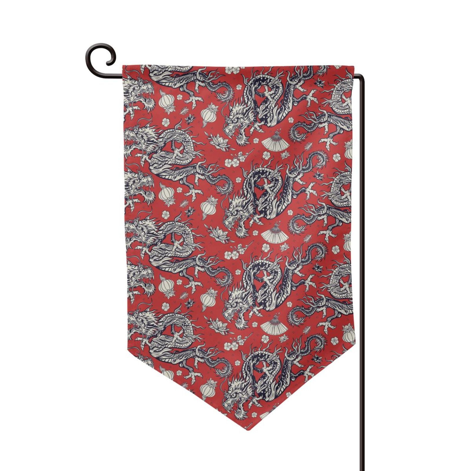 Zufioo Dragons2 Print Garden Decoration Flags, Sun-resistant and Wrinkle-resistant Flags ...