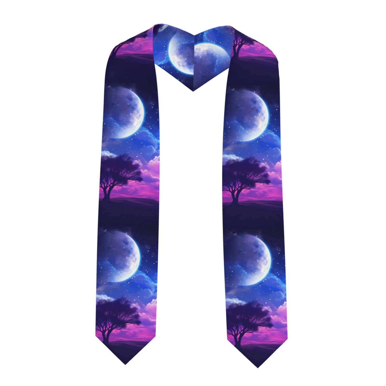 Zufioo Dreamy Colorful Starry Sky Print Graduation Shawl Ribbon ...