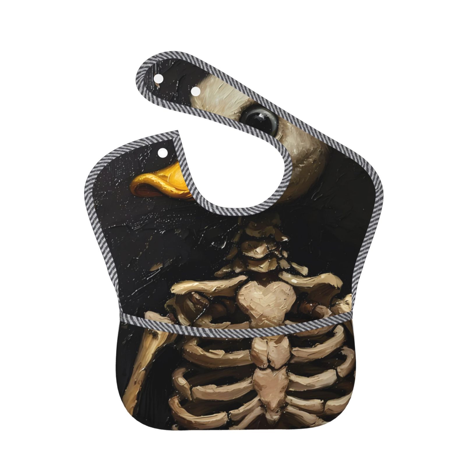 Zufioo Duck Bones Print Toddler Adjustable Waterproof Bib, 11.6x15 Inch ...