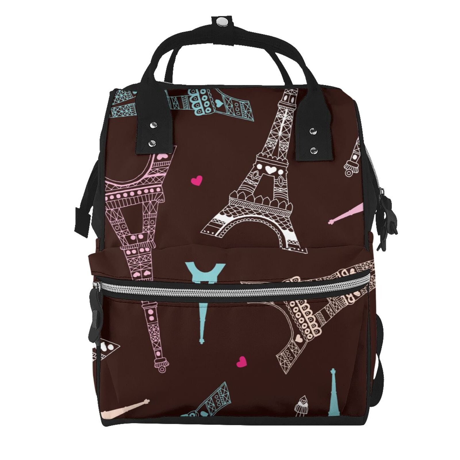 Zufioo Eiffel Tower Print Large capacity mommy bag, diaper bag ...