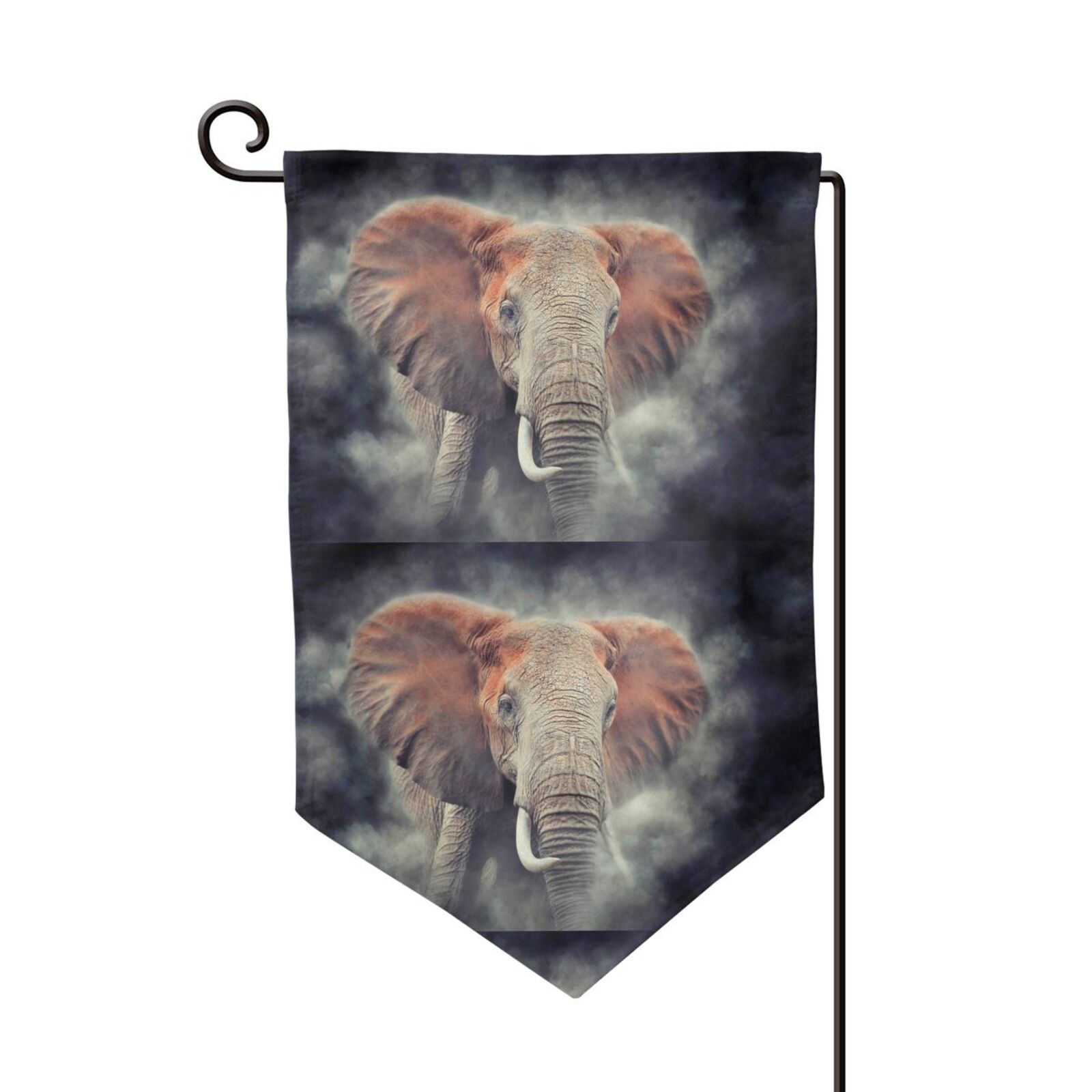 Zufioo Elephant in Smoke Print Garden Decoration Flags, Sun-resistant ...