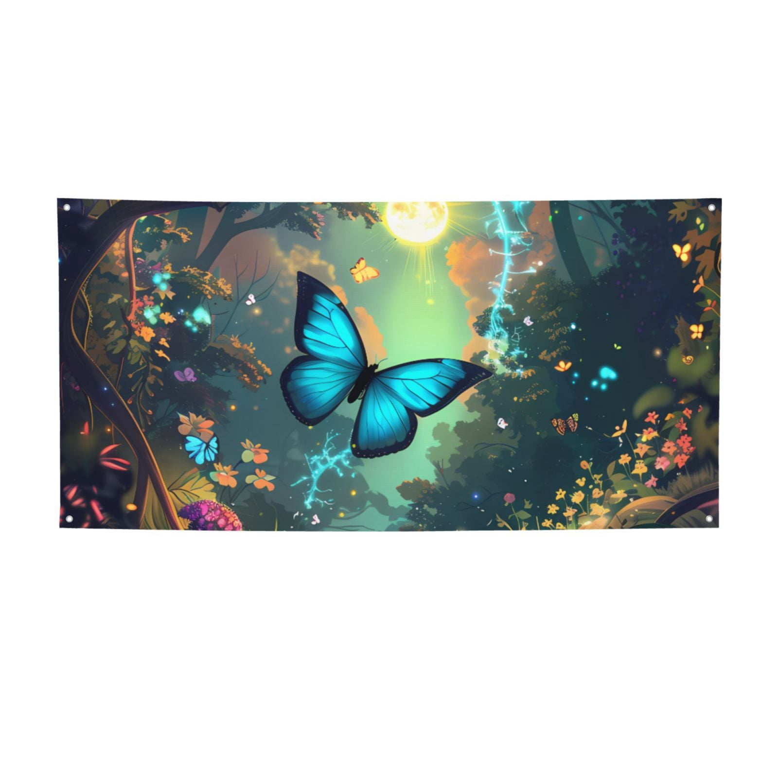 Zufioo Enchanted Forest Butterfly A Print Holiday Banners, Party ...