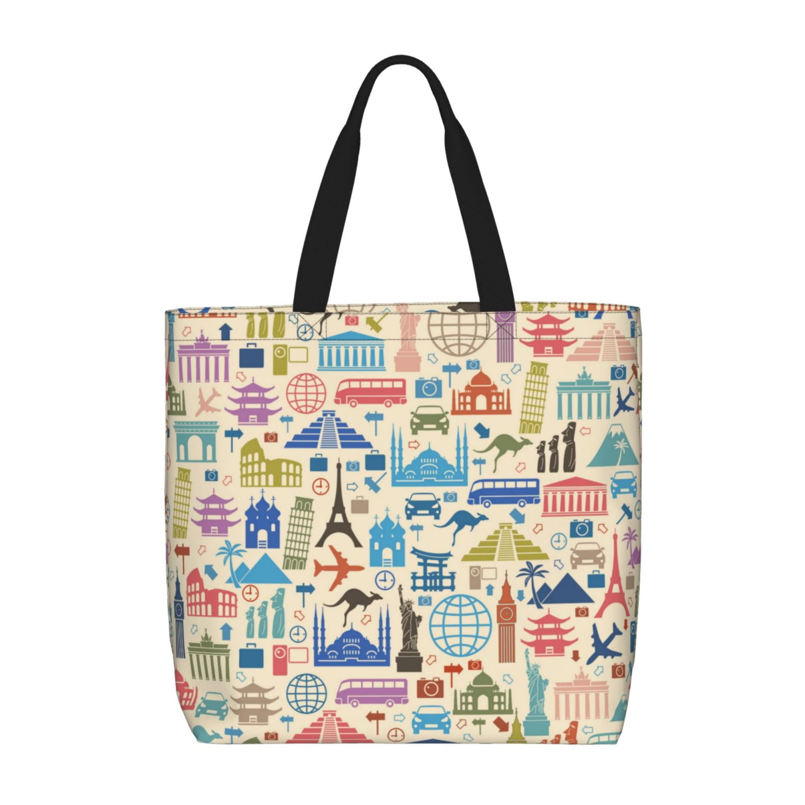 Zufioo Famous Places Print Large Capacity Single Shoulder Convenient ...