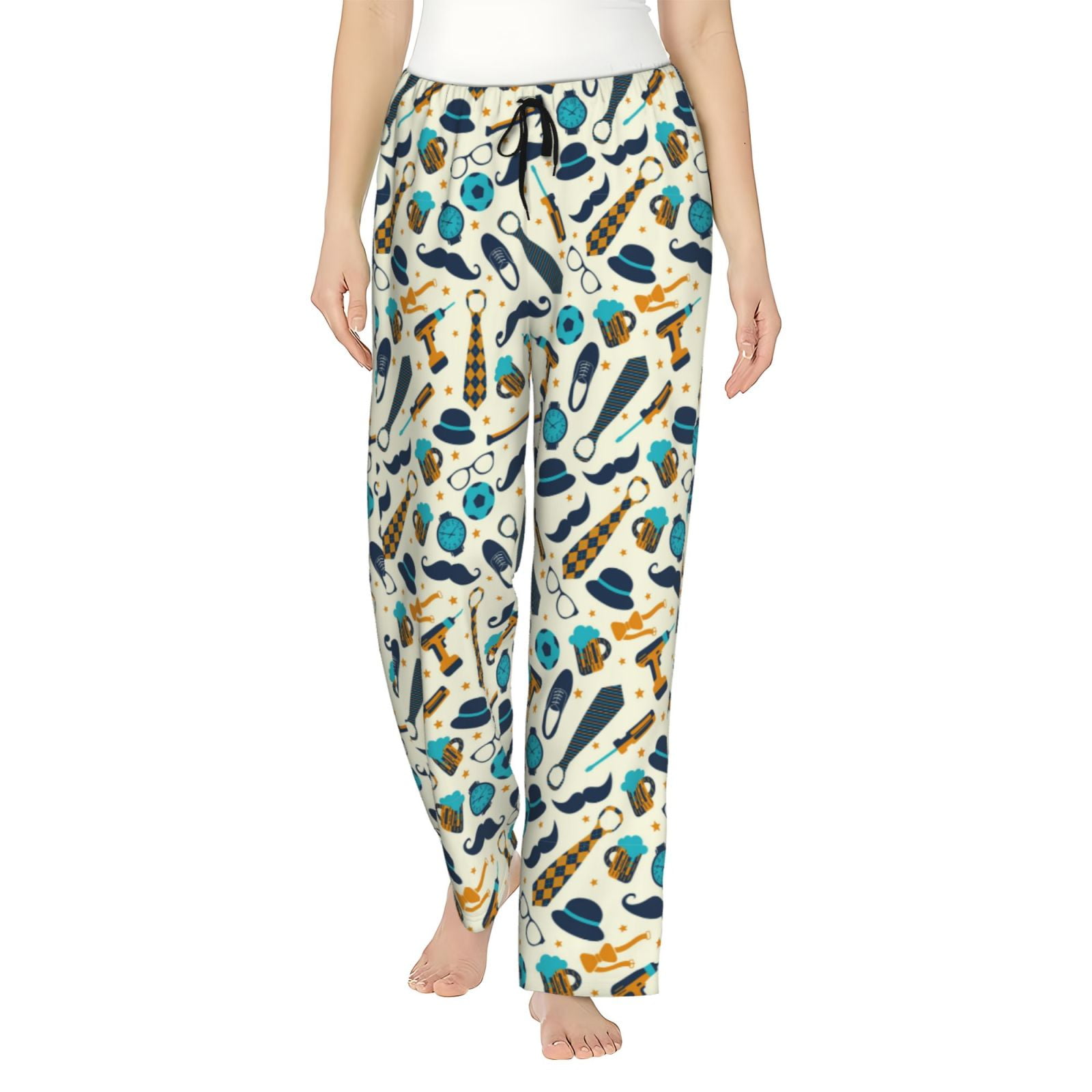 Zufioo Fathers day Women Pajama Pants Drawstring Pajama Pants Wide Leg ...