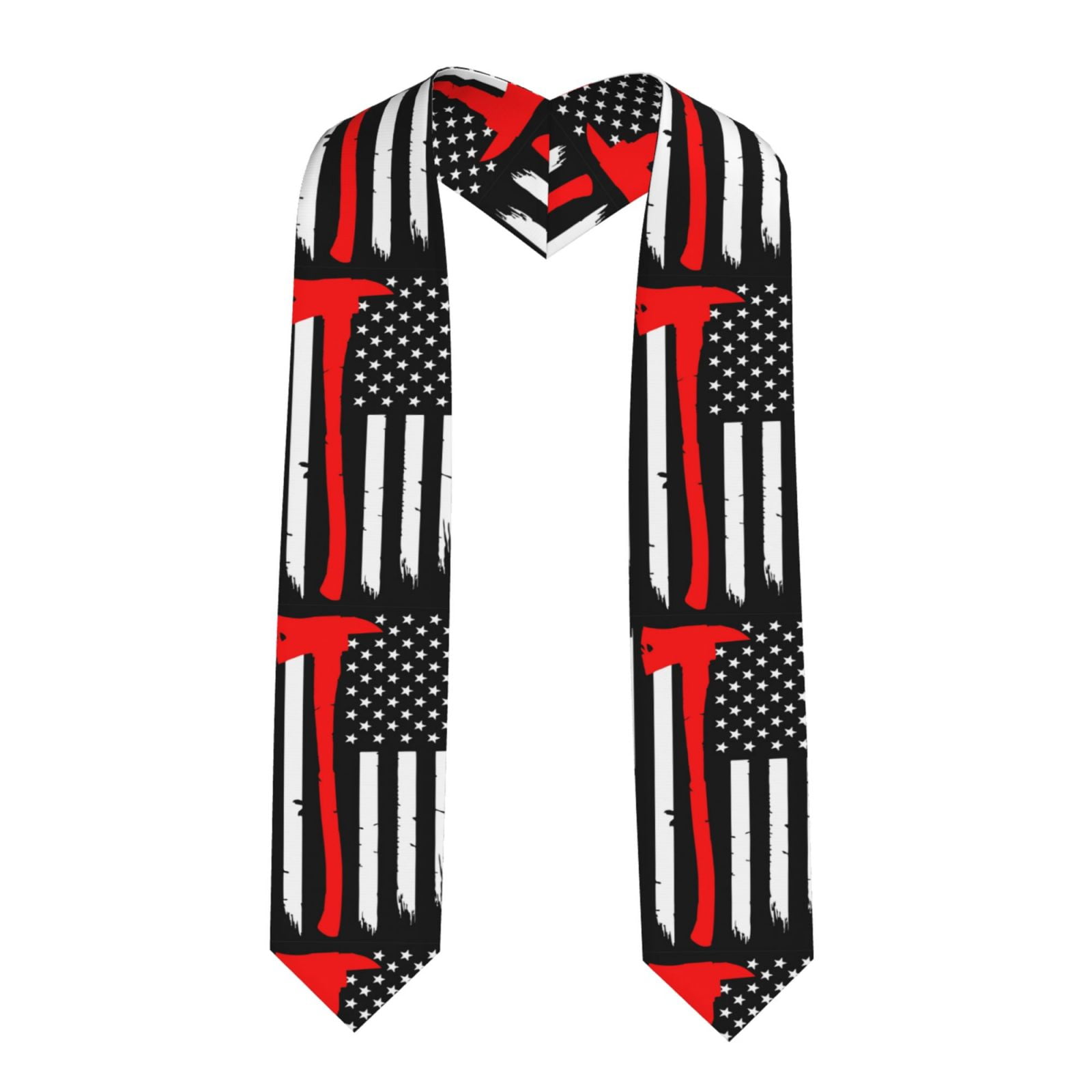 Zufioo Firefighters USA Flag Print Graduation Shawl Ribbon, Graduation ...
