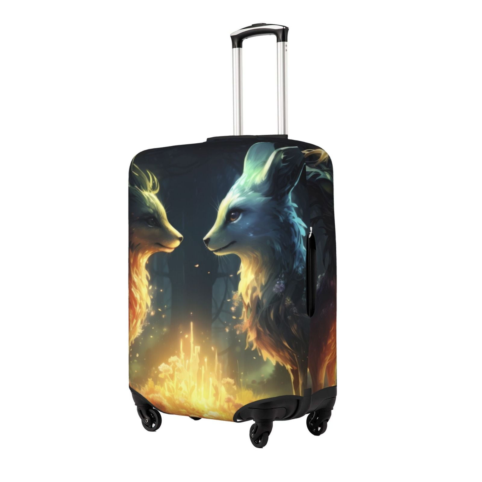 Zufioo Firefly Forest Fox Print Luggage Case Protective Cover, Zippered ...