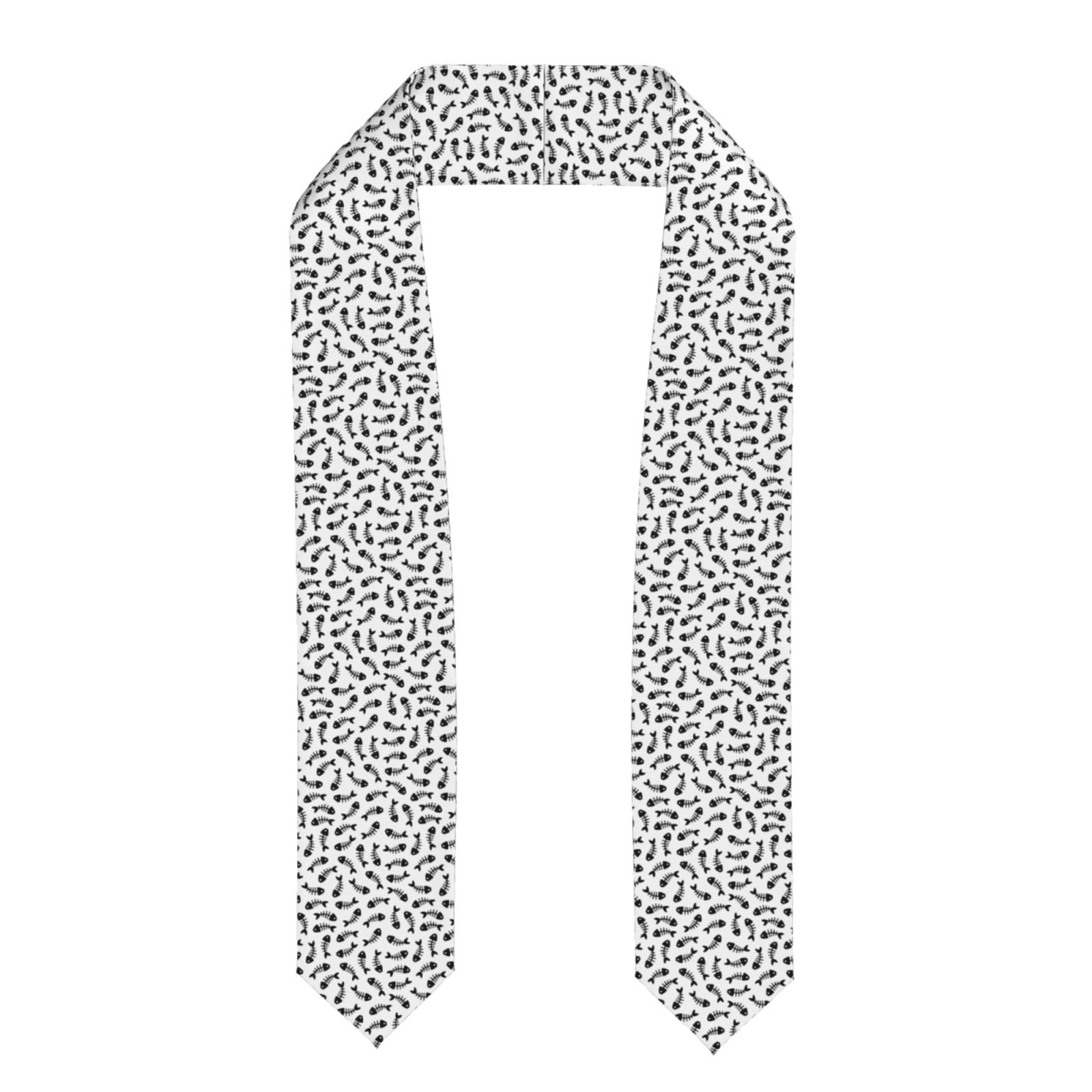 Zufioo Fish Bone Print Graduation Shawl Ribbon, Graduation Ribbon for ...