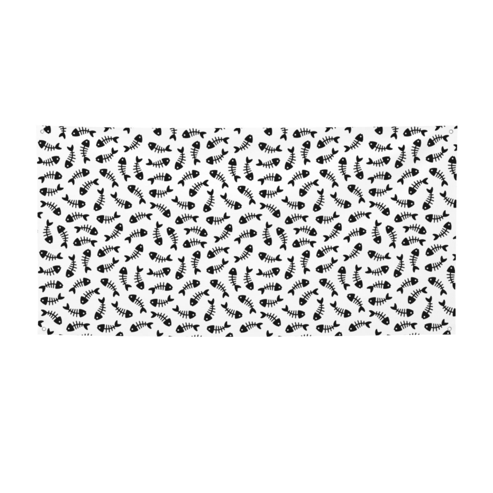 Zufioo Fish Bone Print Holiday Banners, Party Banners, Hanging Flags ...