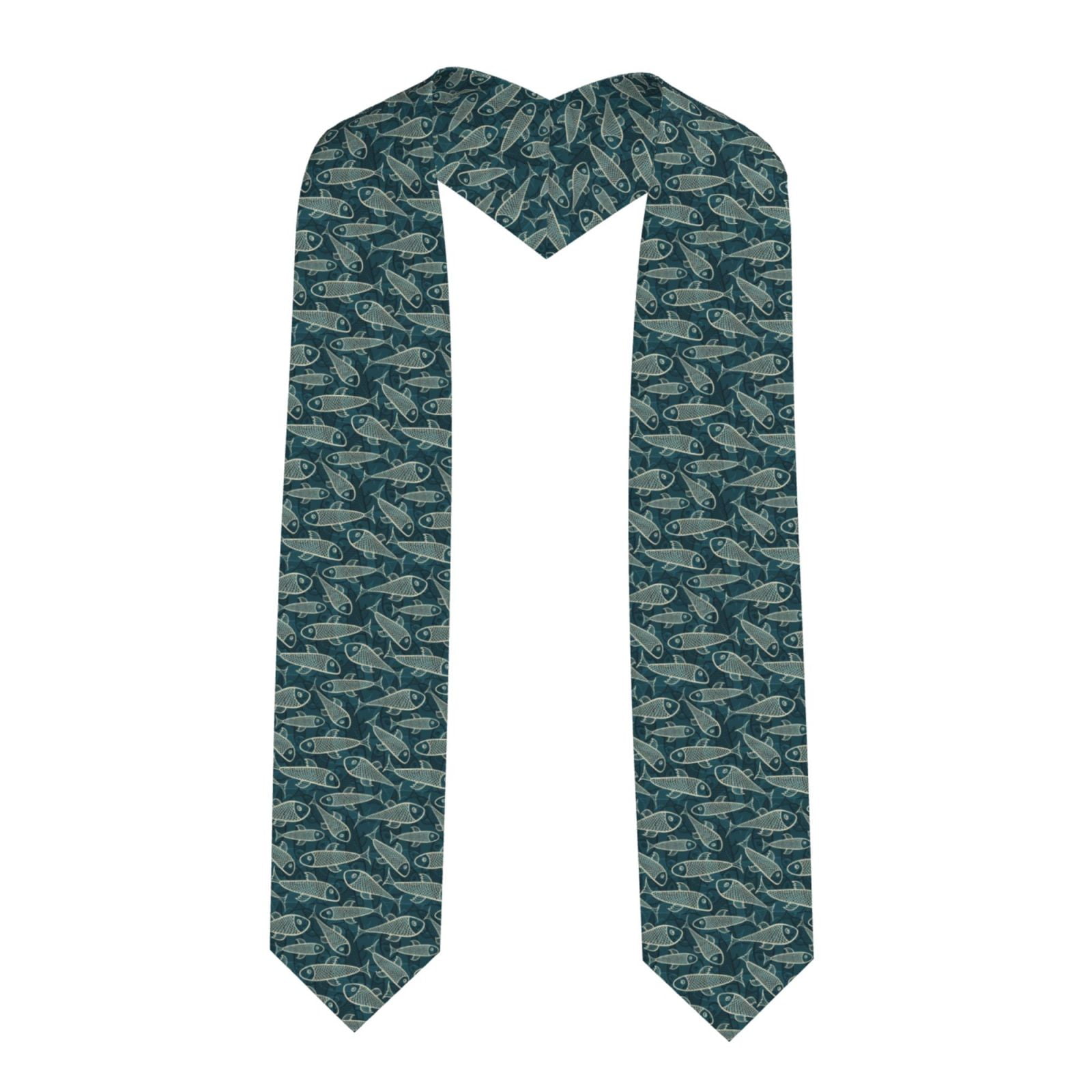 Zufioo Fish Style Print Graduation Shawl Ribbon, Graduation Ribbon for ...