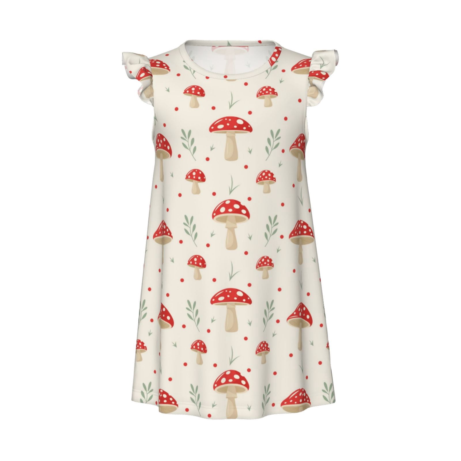 Zufioo Flat Mushrooms Girls Nightgowns Toddler Girl Pajamas Soft & Cute ...