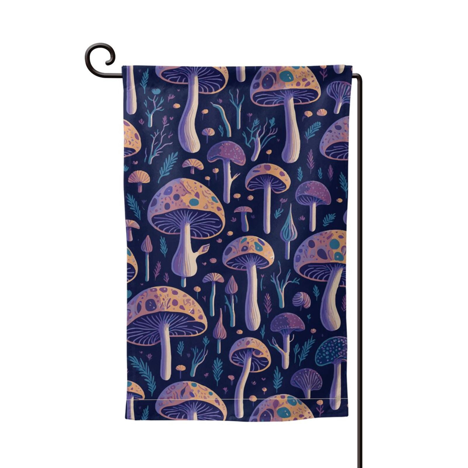 Zufioo Floral Hippie Mushrooms Print Garden Decoration Flags, Sun ...