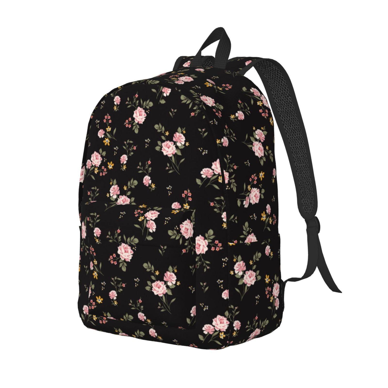 Zufioo Flowers Canvas Backpack,Mens Small Backpack for Work,Canvas ...