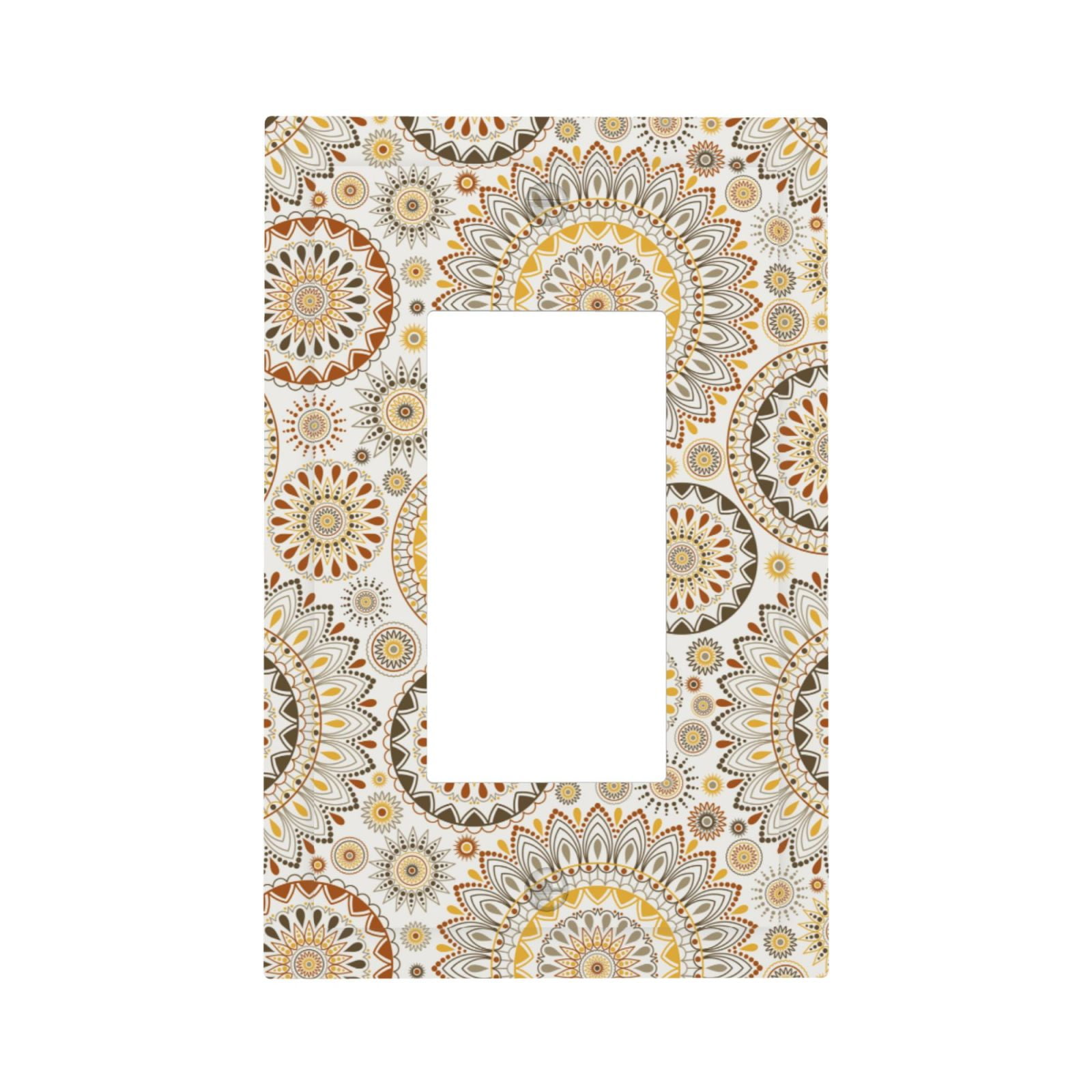 Zufioo Flowers and Leaves Print Switch Wall Plate, Dustproof and Heat ...