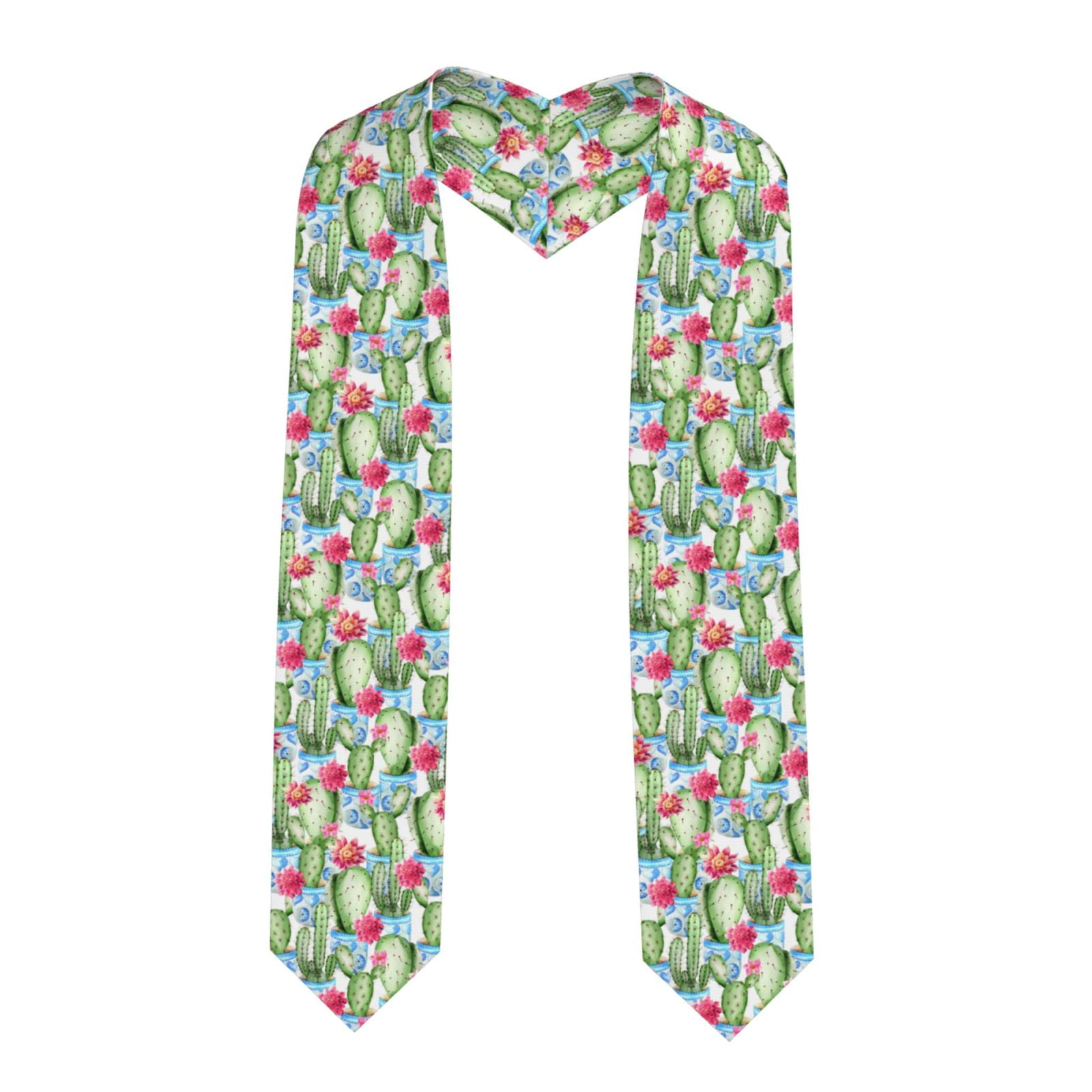 Zufioo Flowers and Cactus Print Graduation Shawl Ribbon, Graduation ...