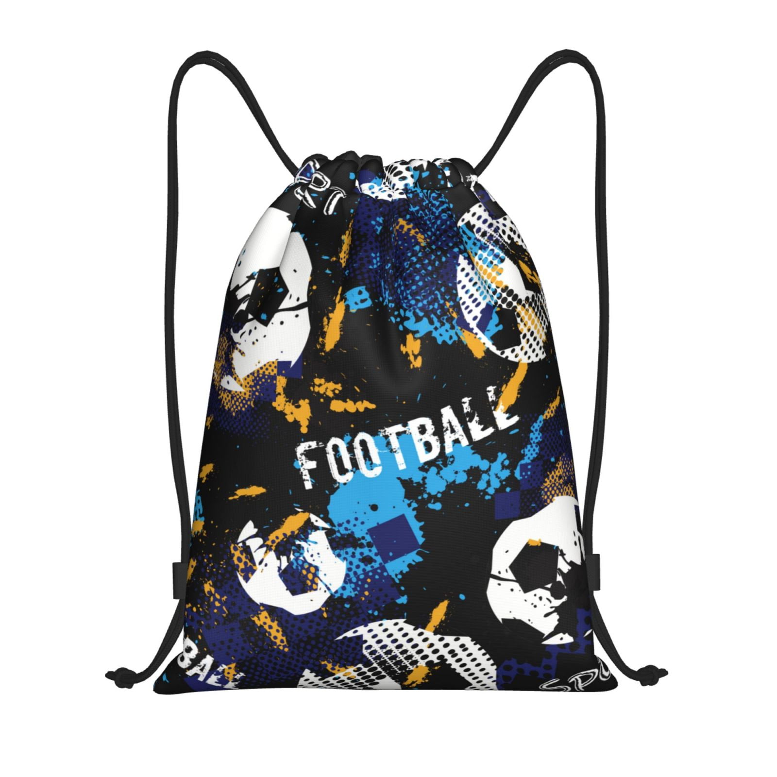 Zufioo Football Sports Cinch Sack Gym String Bags Machine Washable ...