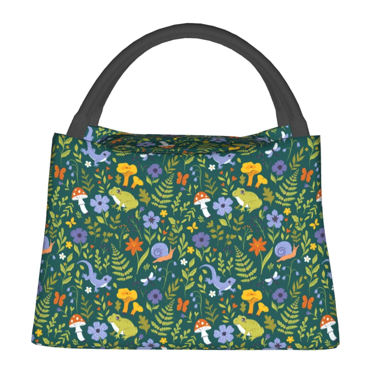 Zufioo Forest Flora And Fauna Insulated Reusable Grocery Bags,Cooler ...