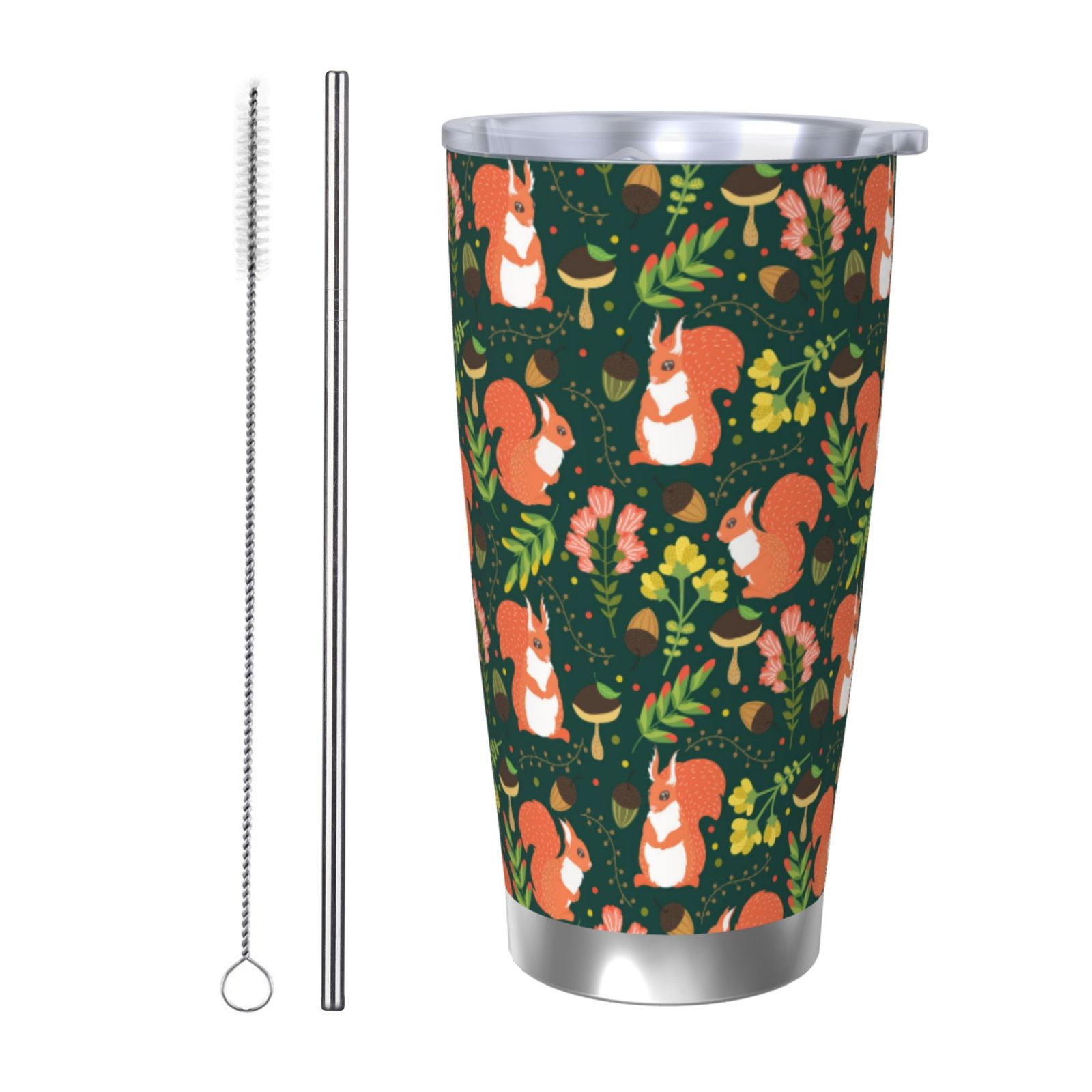 Zufioo Forest Squirrel Print 20OZ Stainless Steel Car Cup, Direct ...