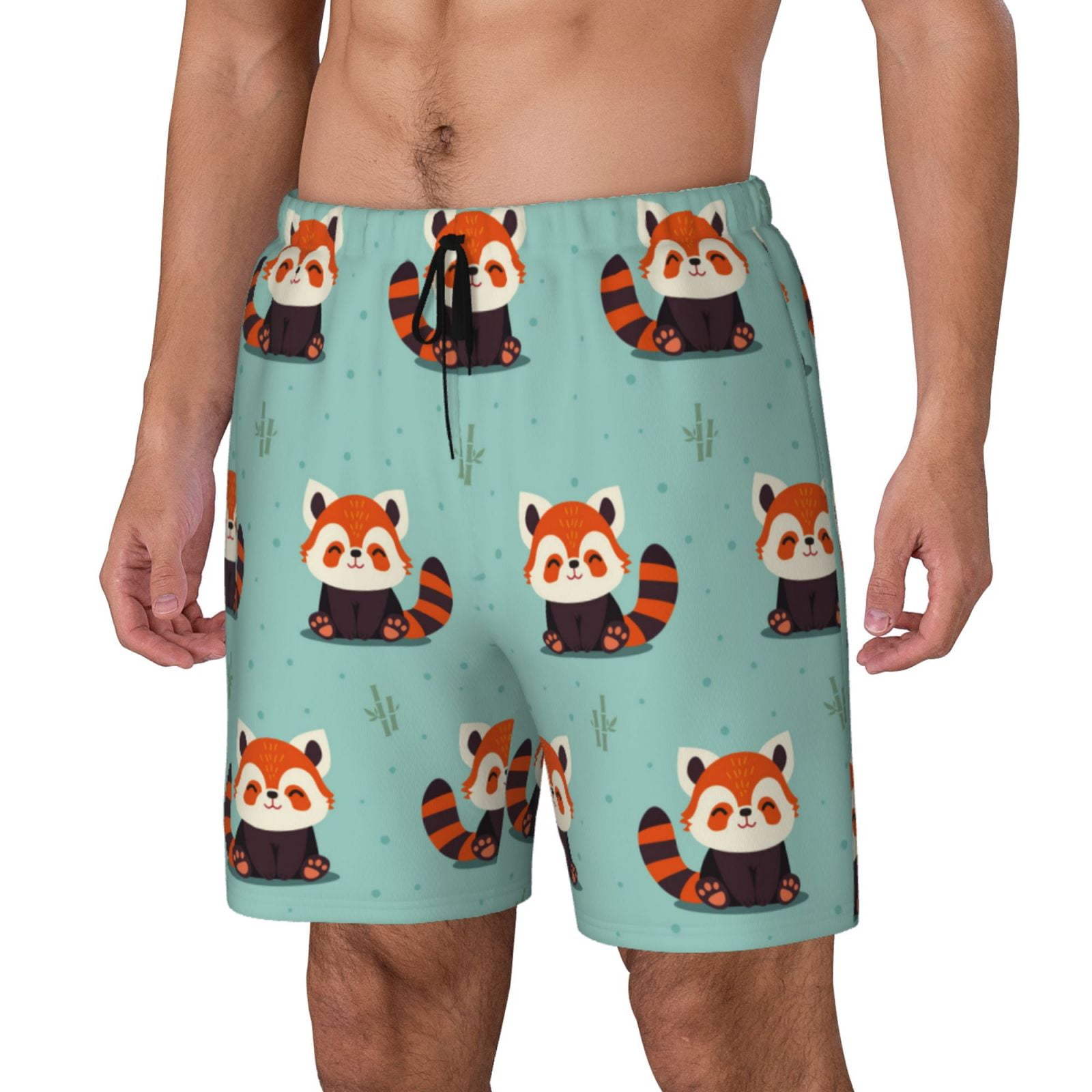Zufioo Fox Mens Swimsuit Trunks with Compression Liner,Quick Dry Sports ...