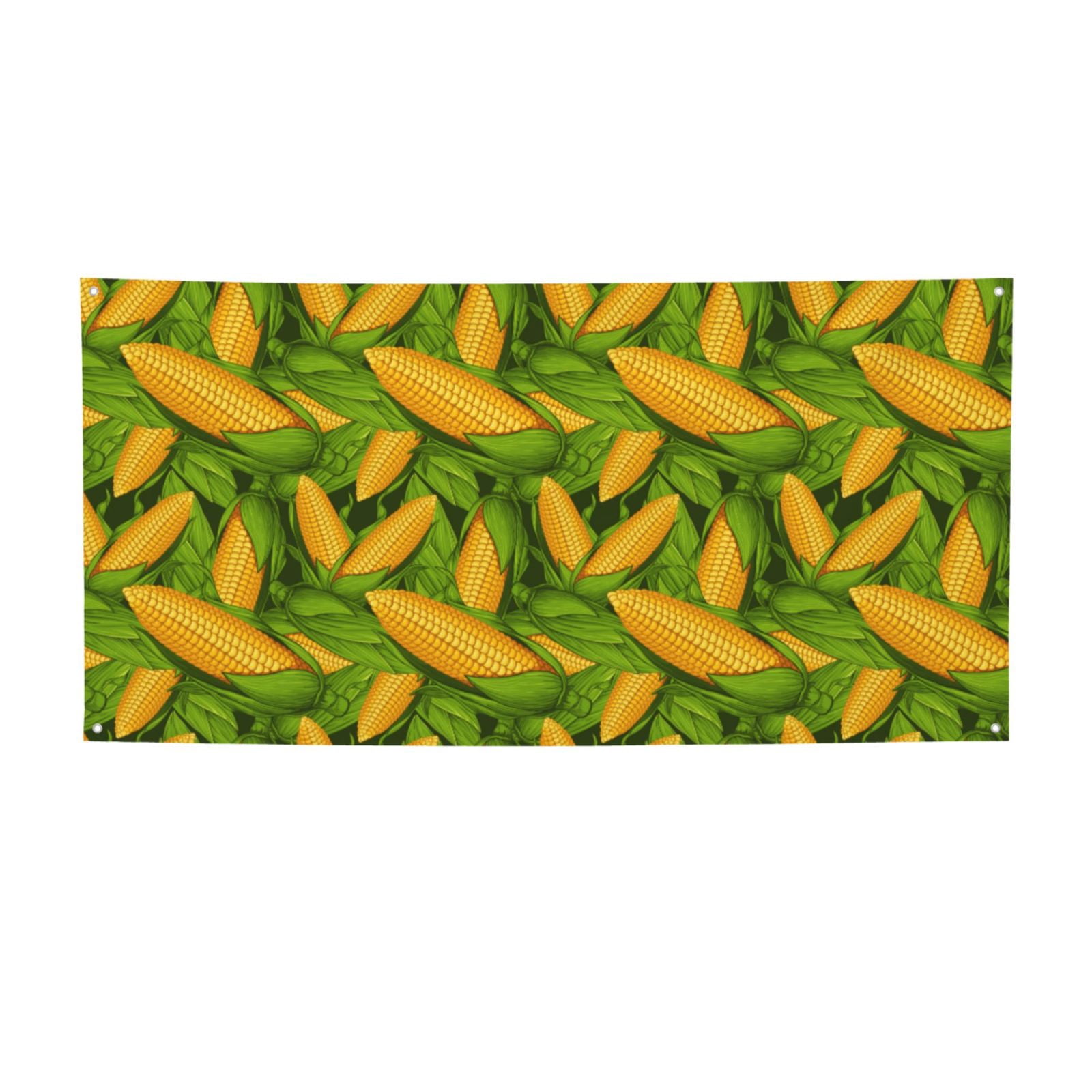 Zufioo Fresh Corn 1 Print Holiday Banners, Party Banners, Hanging Flags ...