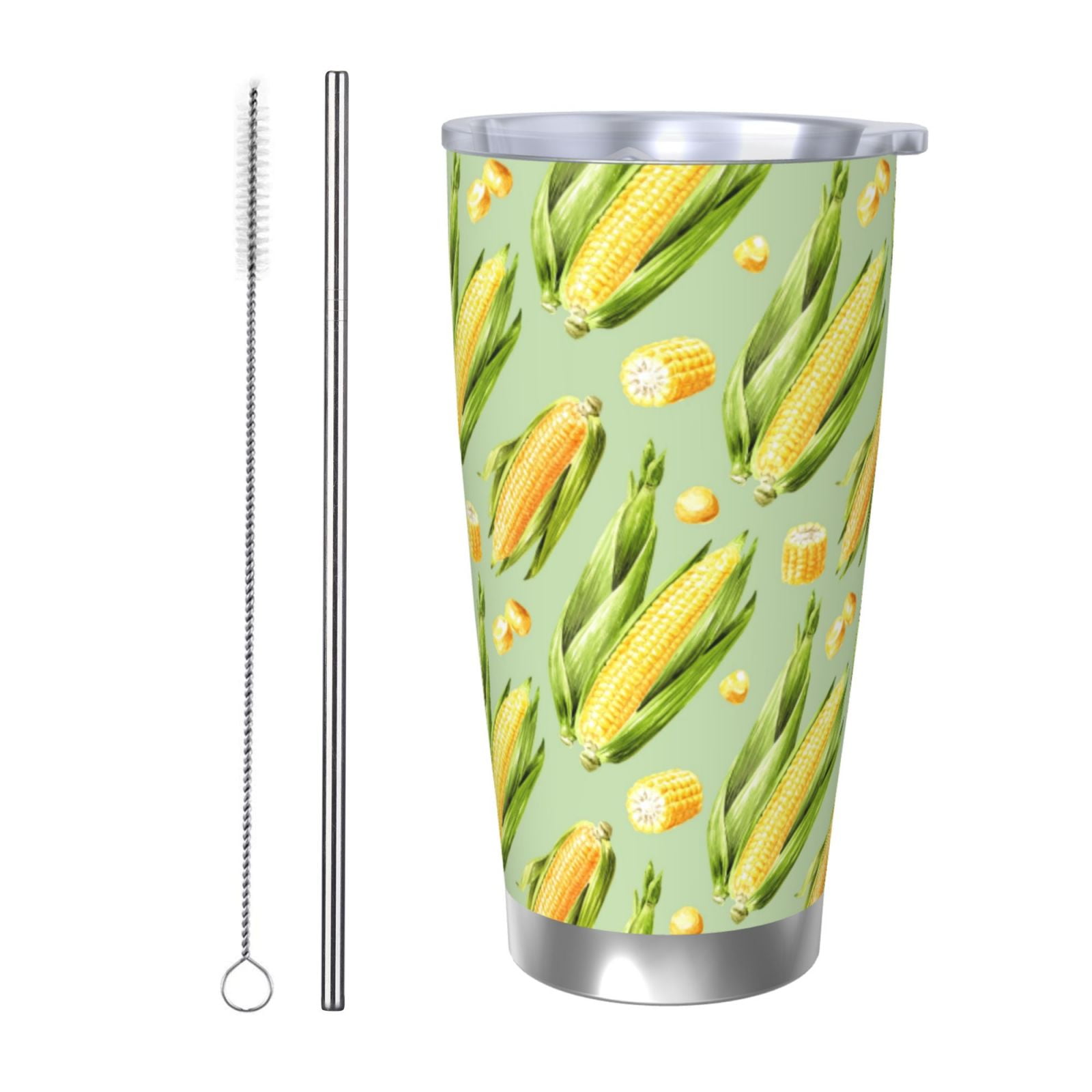 Zufioo Fresh Sweet Corn Print 20OZ Stainless Steel Car Cup, Direct ...