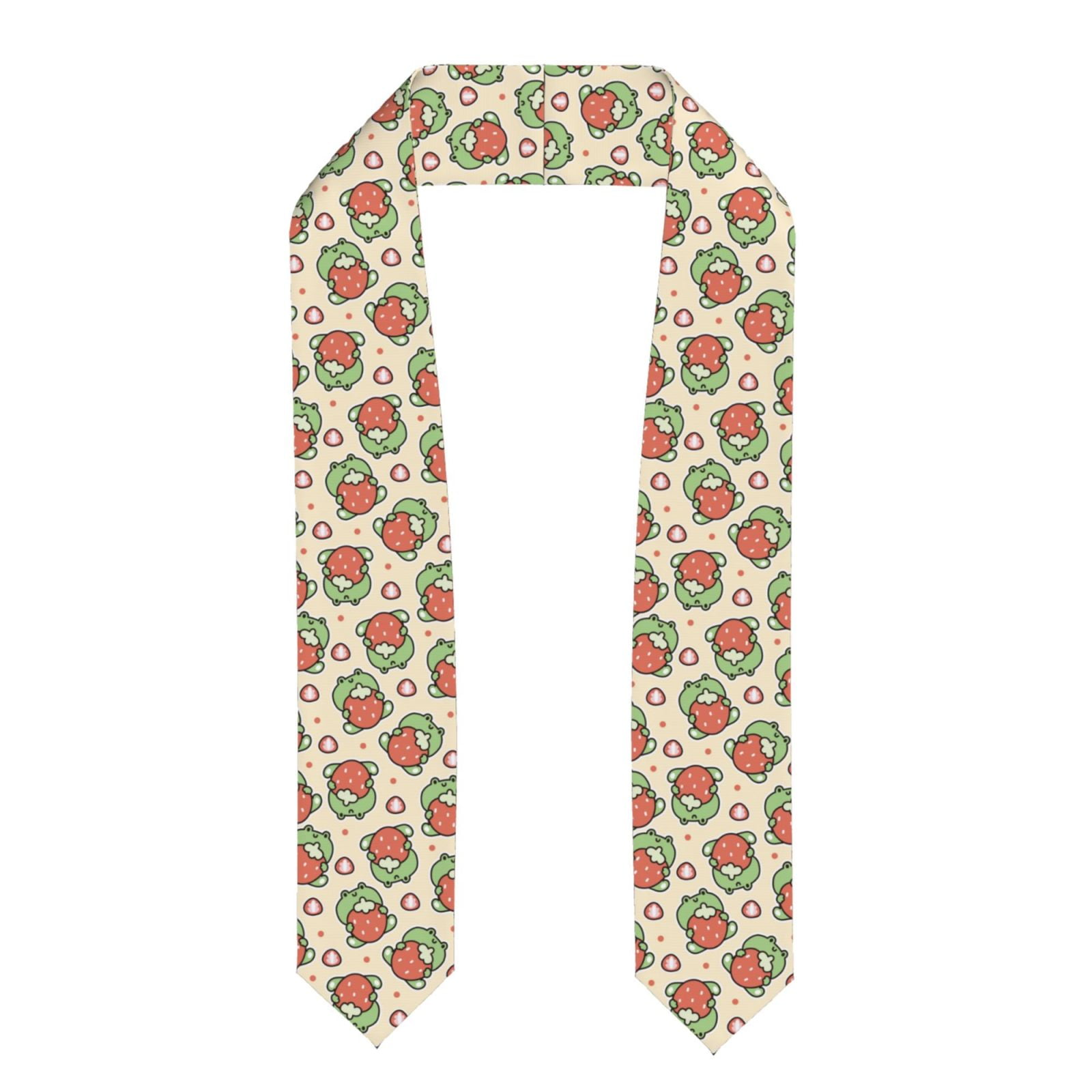 Zufioo Frog Hold Strawberry Print Graduation Shawl Ribbon, Graduation ...