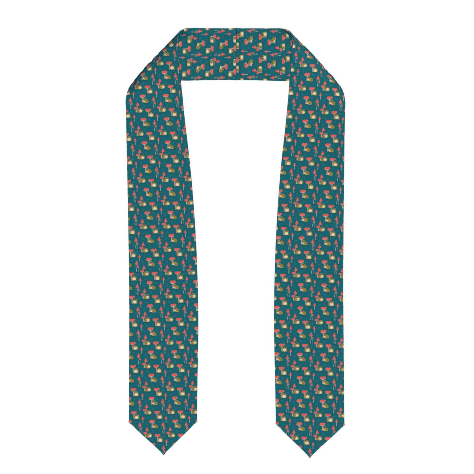 Zufioo Frog and Mushrooms Print Graduation Shawl Ribbon, Graduation ...