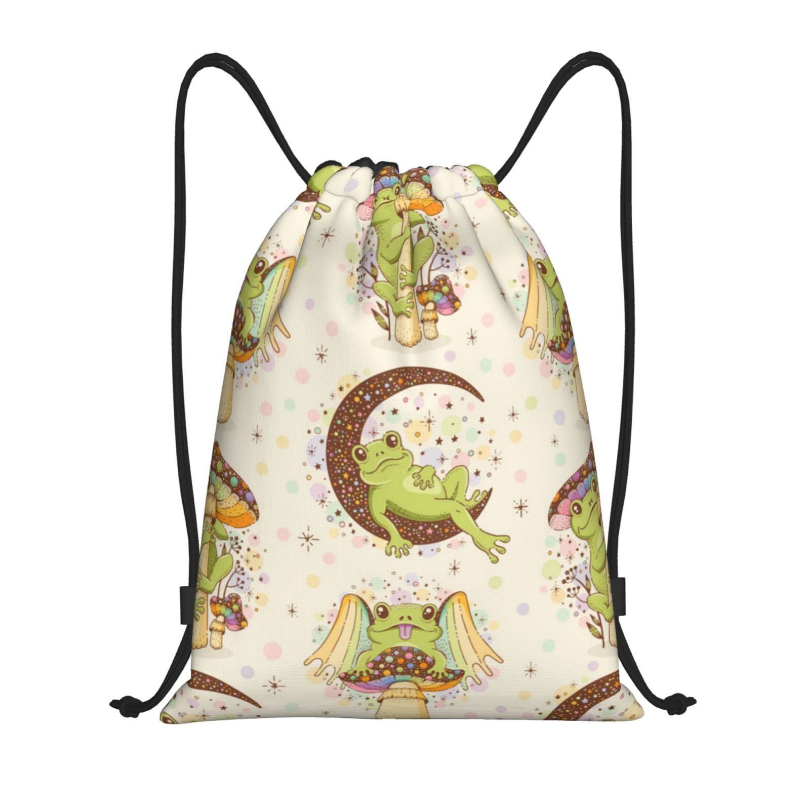 Zufioo Frogs Sports Cinch Sack Gym String Bags Machine Washable Heavy ...