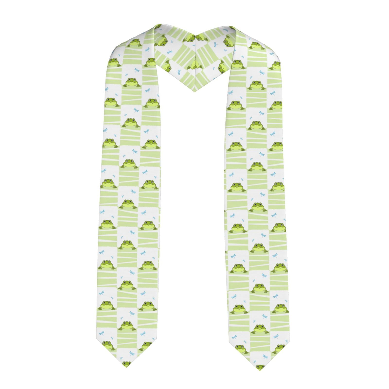 Zufioo Frogs and Dragonflies Print Graduation Shawl Ribbon, Graduation ...