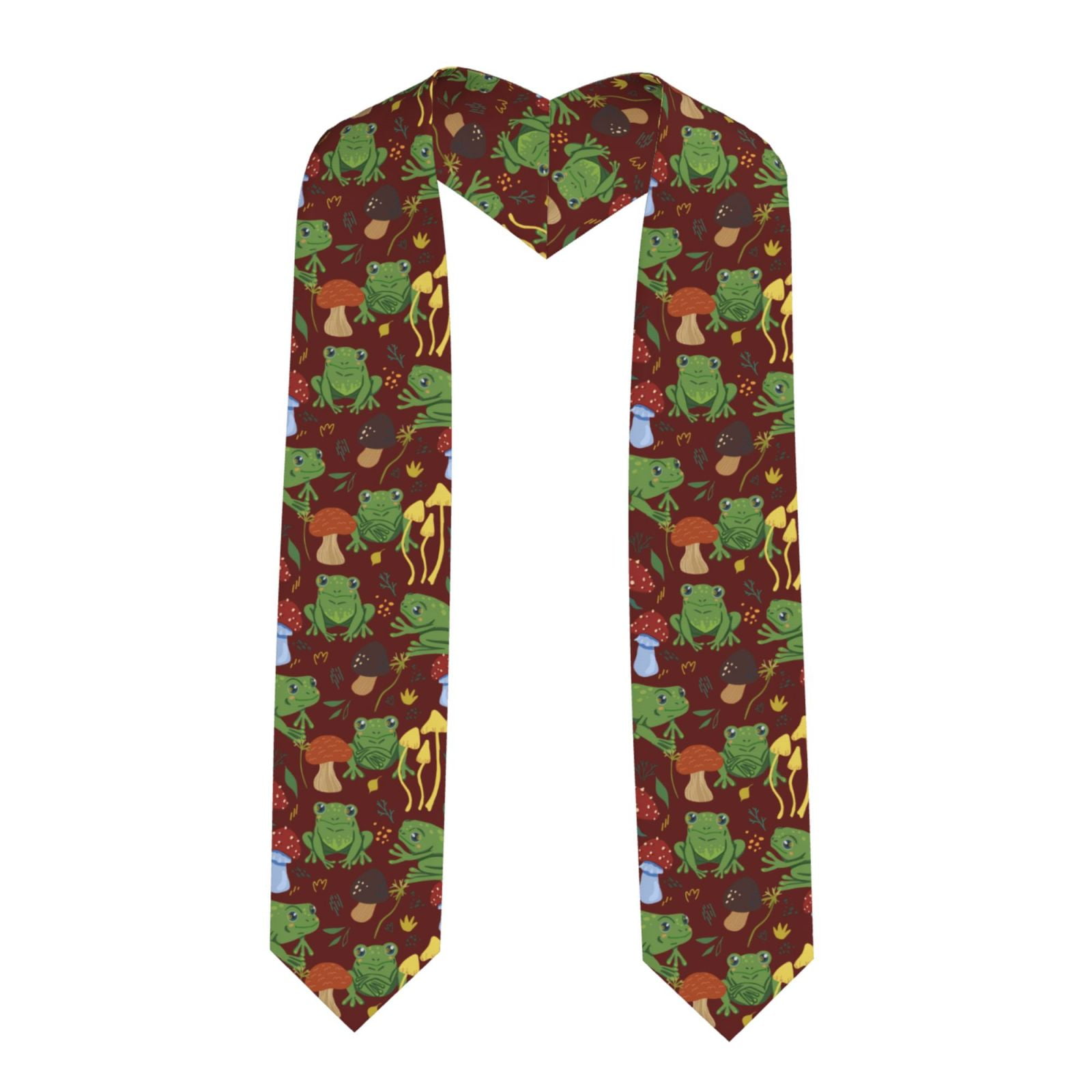 Zufioo Frogs and Mushrooms Print Graduation Shawl Ribbon, Graduation ...
