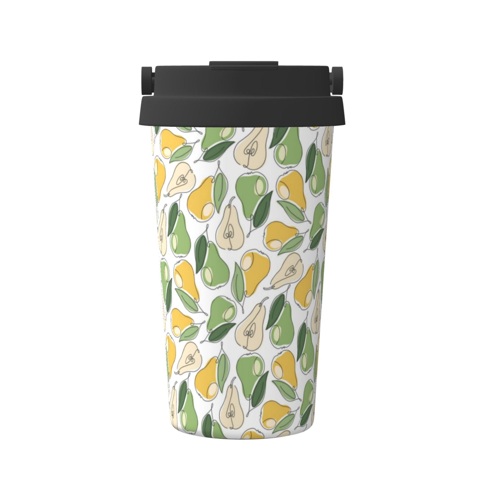 Zufioo Fruit Pears Print Portable Insulated Coffee Cup, Stainless Steel ...