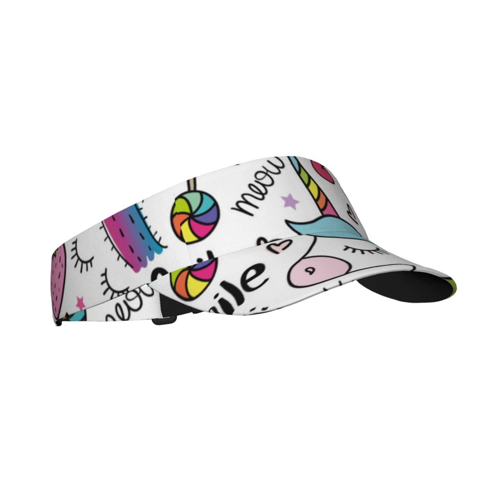 Zufioo Fun Animal with Unicorn Print Adult Hollow Hat, Sun Protection ...