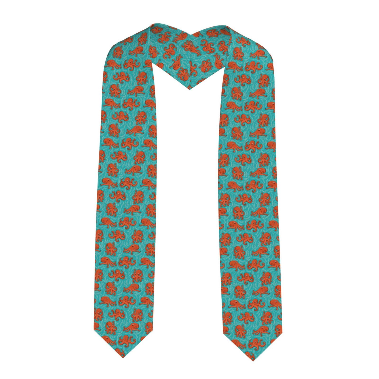 Zufioo Fun Octopus Print Graduation Shawl Ribbon, Graduation Ribbon for ...
